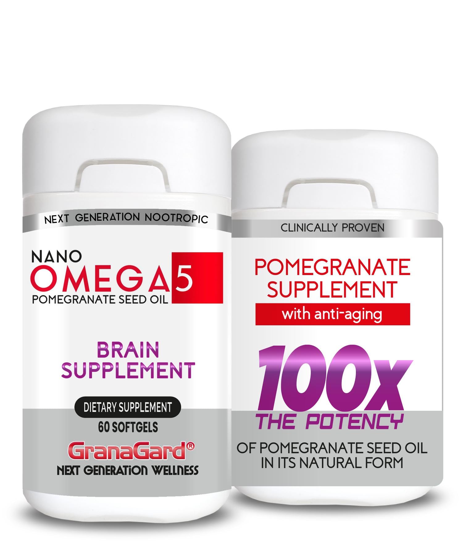 Nano Pomegranate Supplement Clinically Proven 2 Month Supply Brain ...