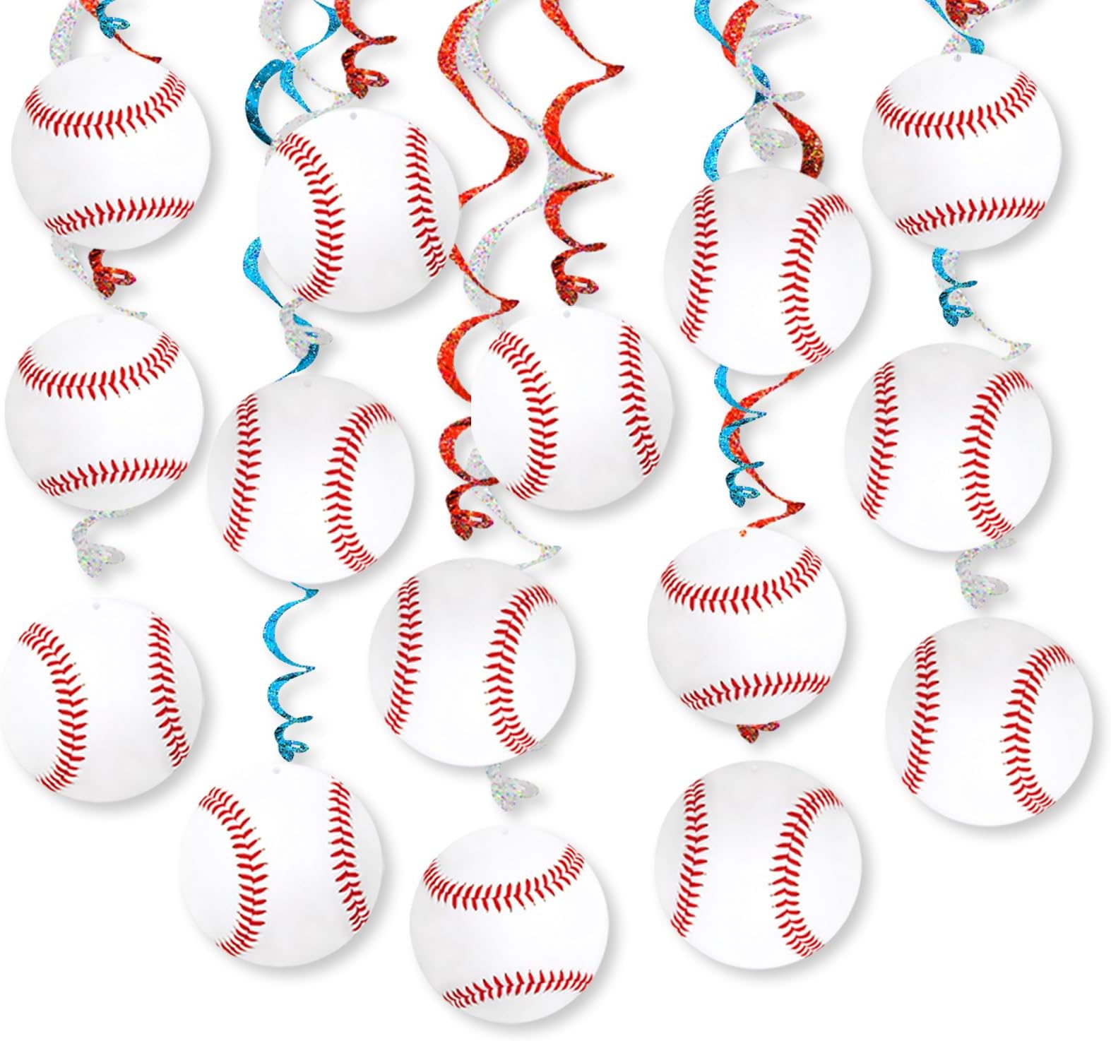 Amazon.com: Tatuo 3 Pieces Baseball Pompom Garland Baseball Sports ...