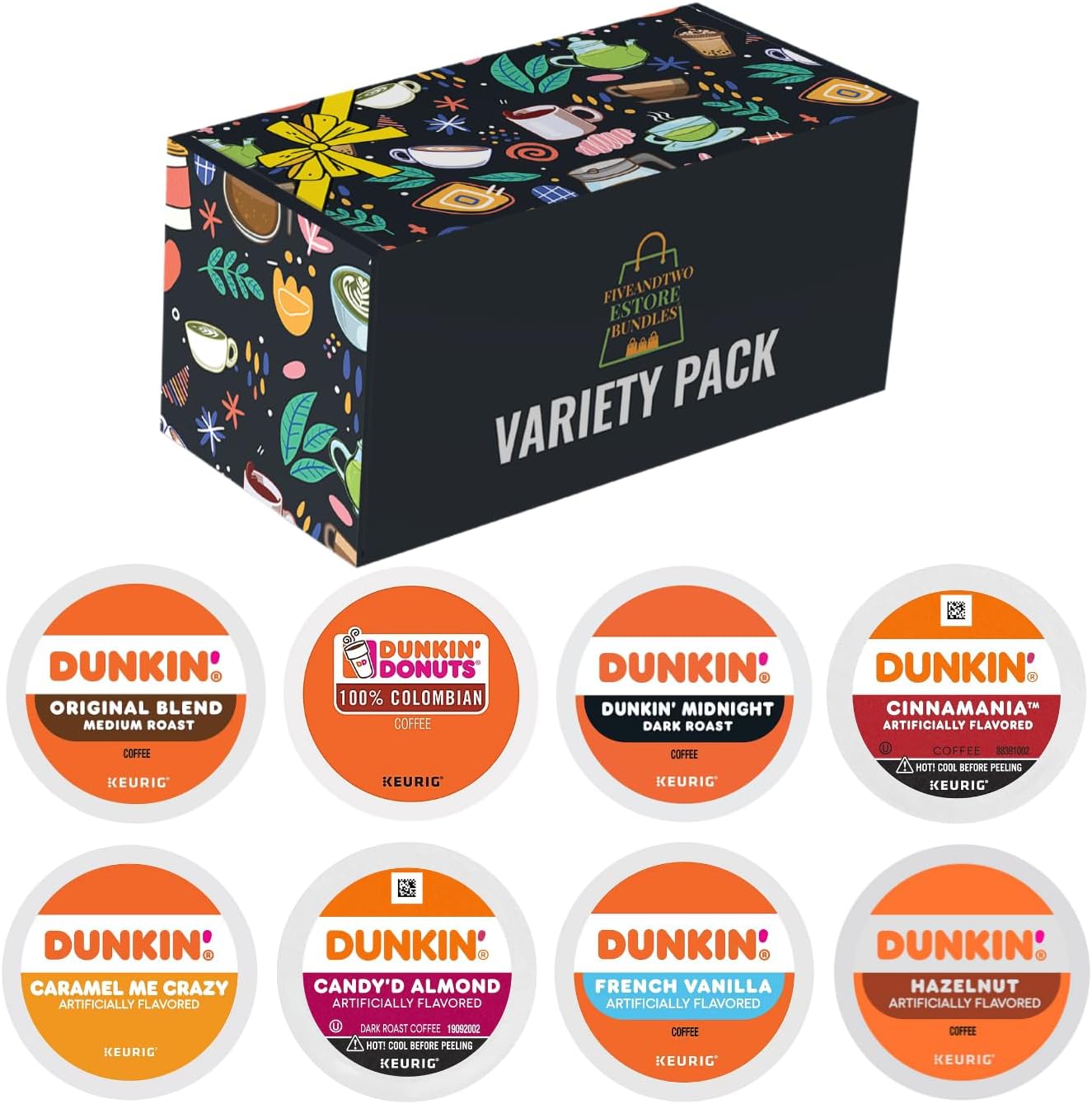 Amazon.com: Variety Pack Sampler of Dunkin Donuts K-Cups Coffee Pods ...