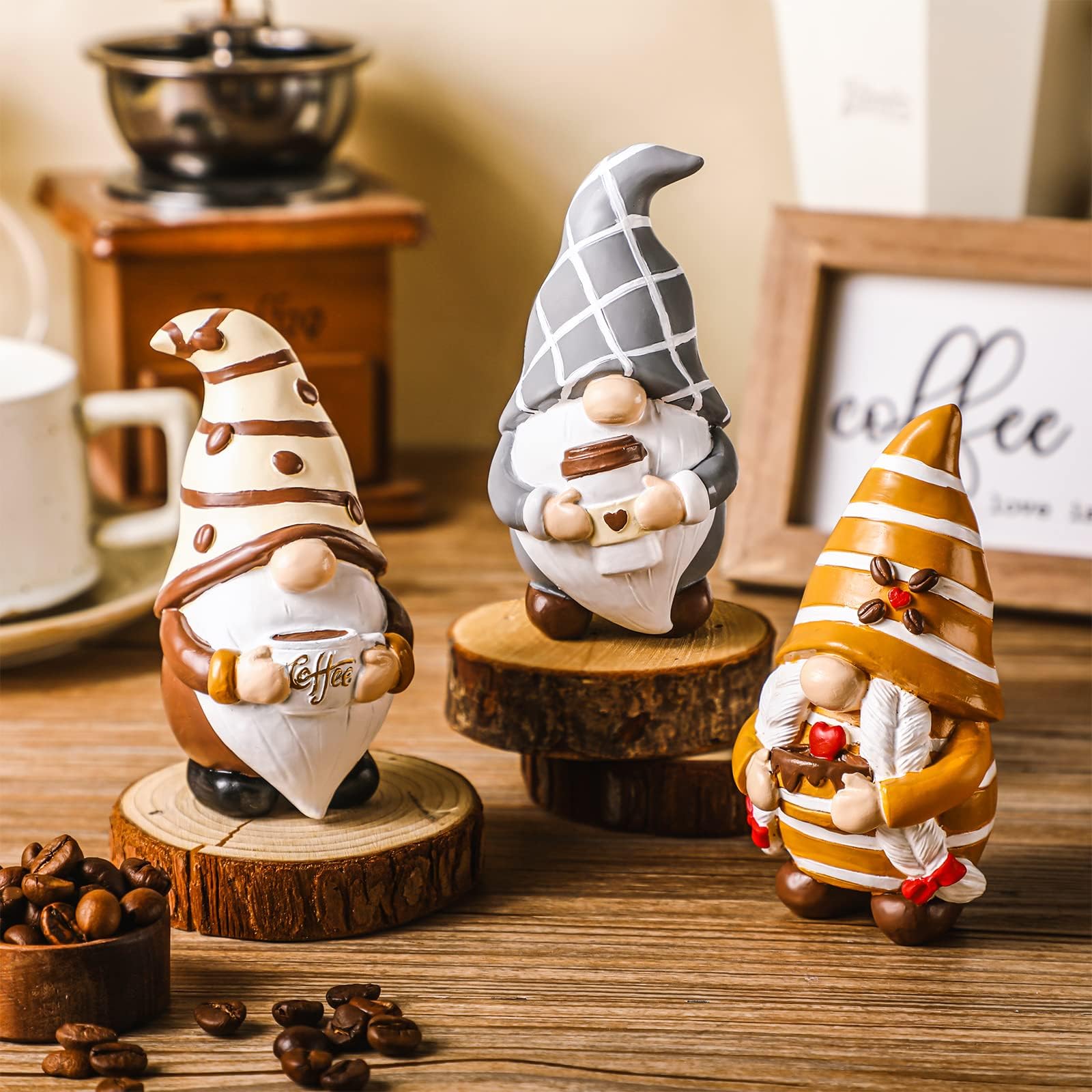 Amazon.com: ORIGARDEN Coffee Gnomes Coffee Table Decor+Garden Bee Gnome ...