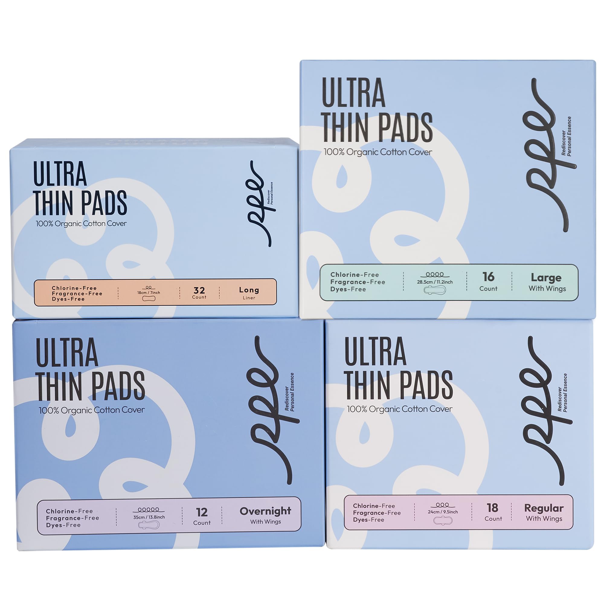 Amazon.com: 100% Organic Cotton Pad Bundle, Size 2,3,4,5 Period ...