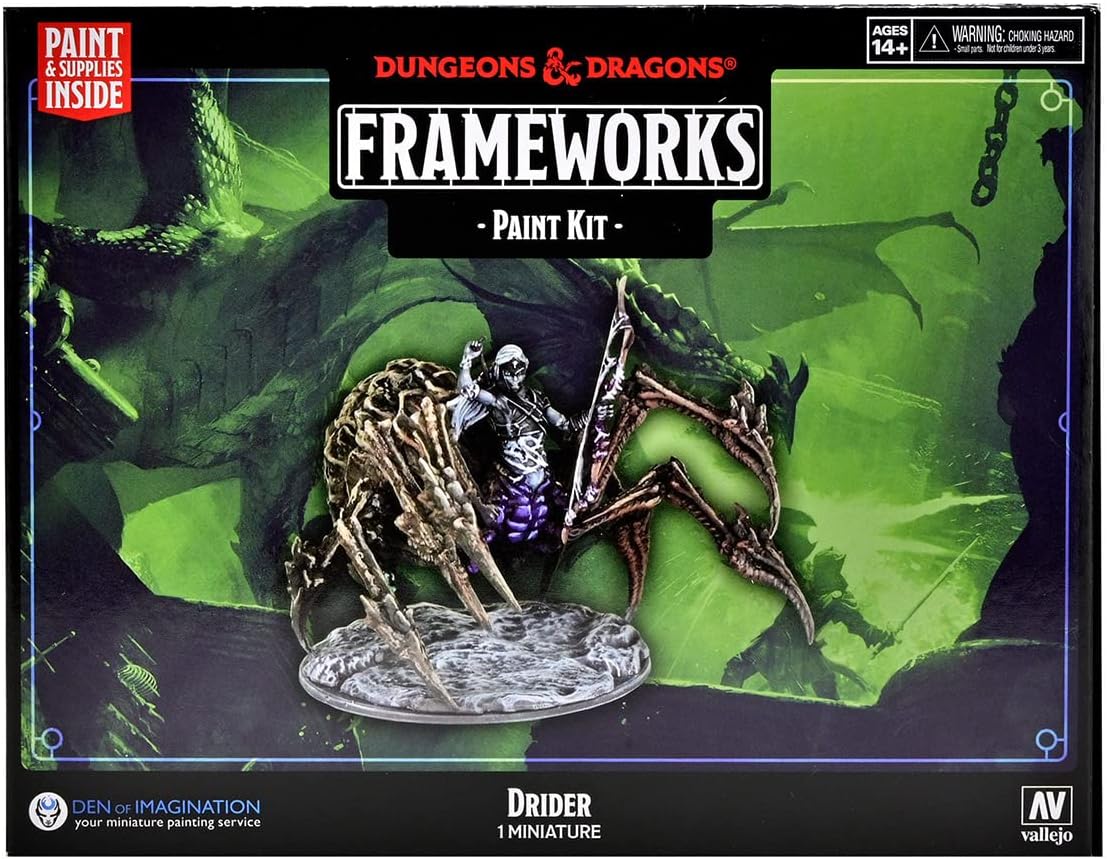 Amazon.com: WizKids D&D Frameworks: DRIDER Paint Kit - All-in-One Kit ...