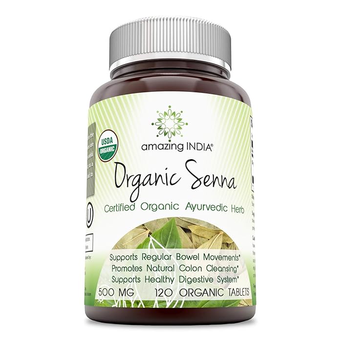 Buy Amazing India USDA Certified Organic Senna 500 Mg 120 Veggie ...