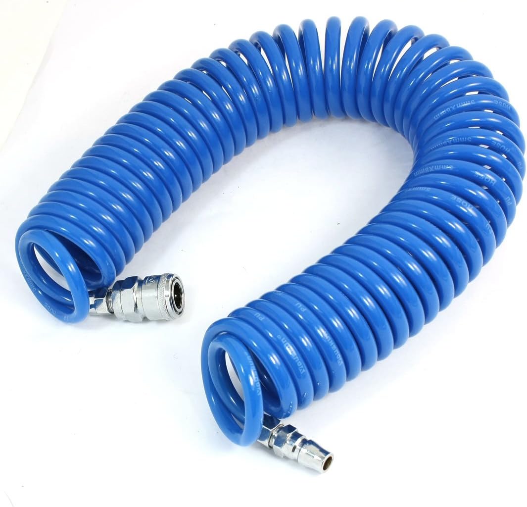 Sourcingmap 9Meter Polyurethane Coiled Air Hose Blue : Amazon.co.uk ...