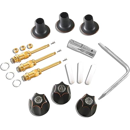 Trim Kit for 3-handle Shower Valve, Fit Delta Washerless Shower, Oil ...