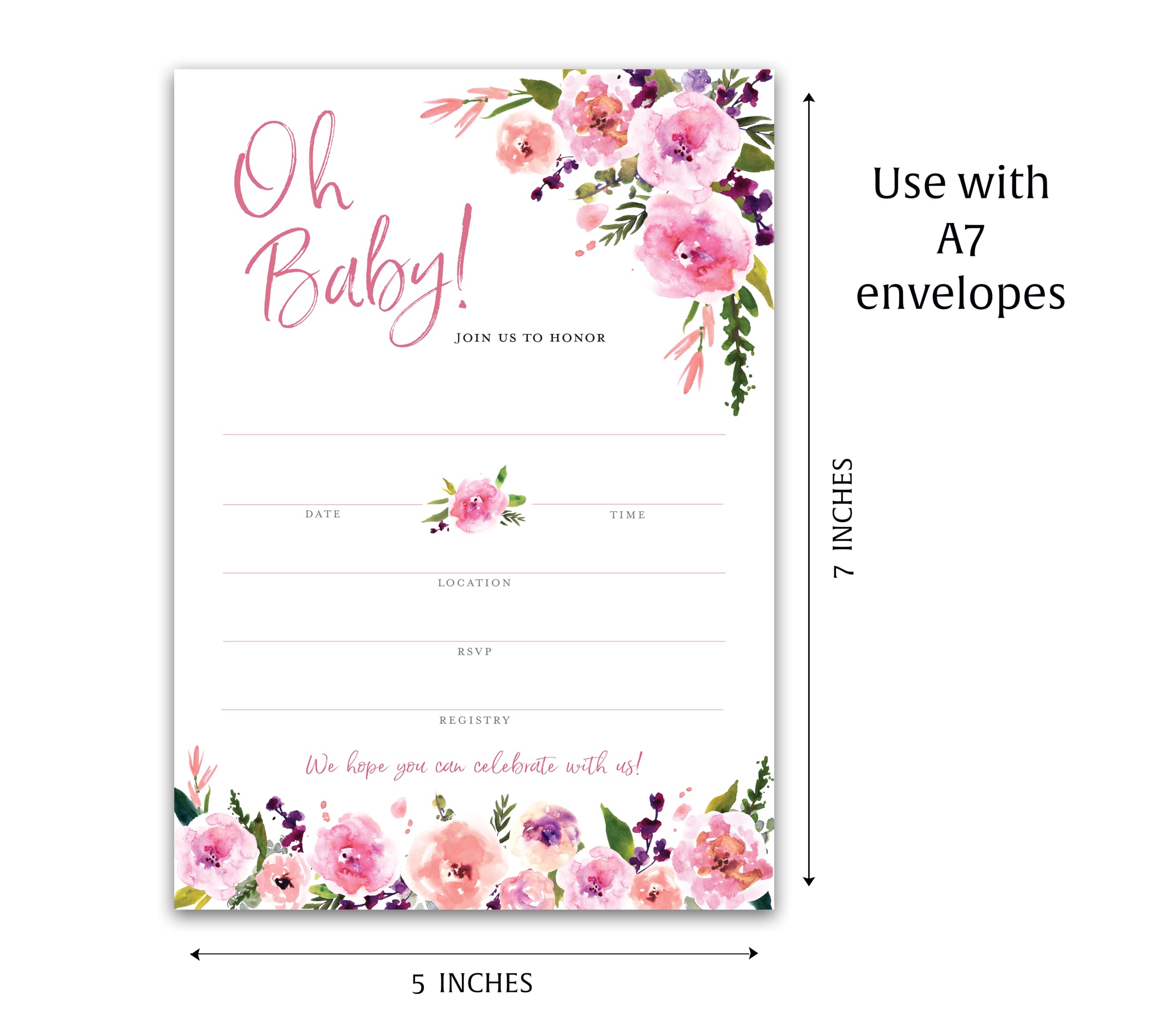 Girl Baby Shower Blank Templates