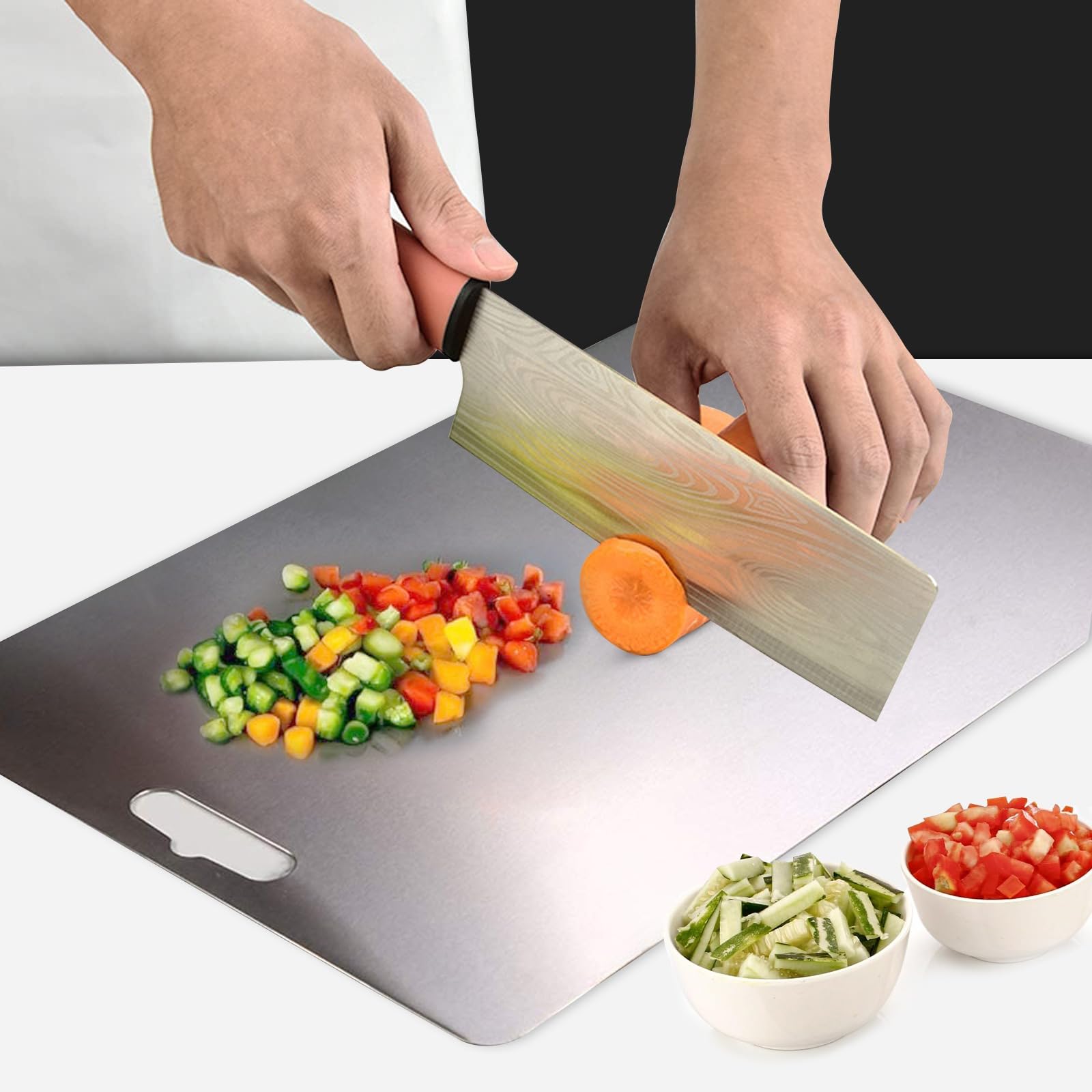 Buy PANCA Stainless Steel Chopping Board 36 * 25 cm Big Size Vegetable ...