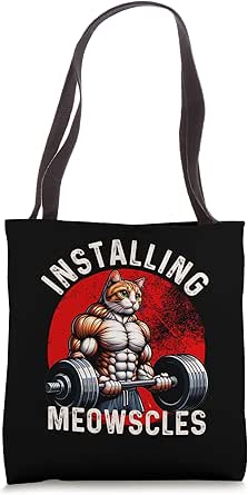 Amazon.com: Installing Meowscles Gym Cat Saying Weightlifting Fitness ...