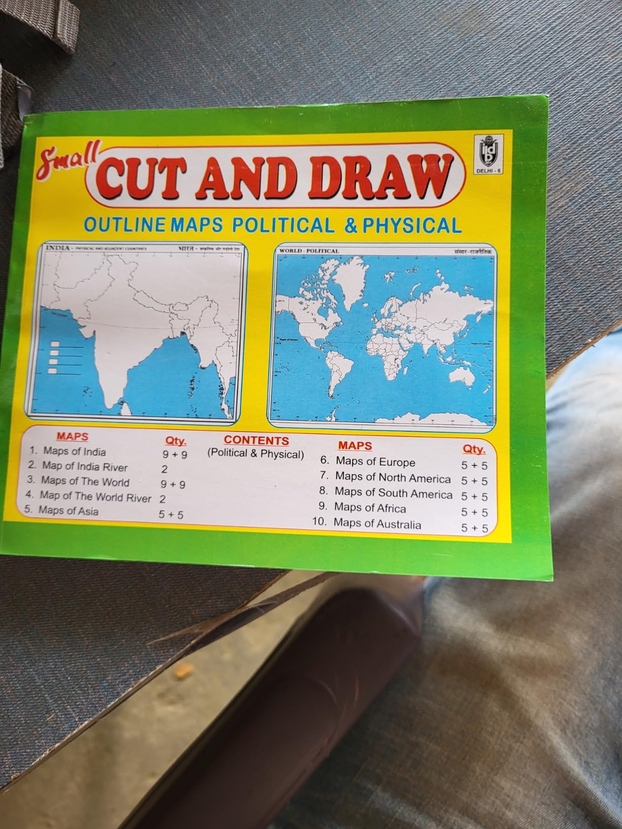 Cut and Draw Small Book of Outline Practice Maps