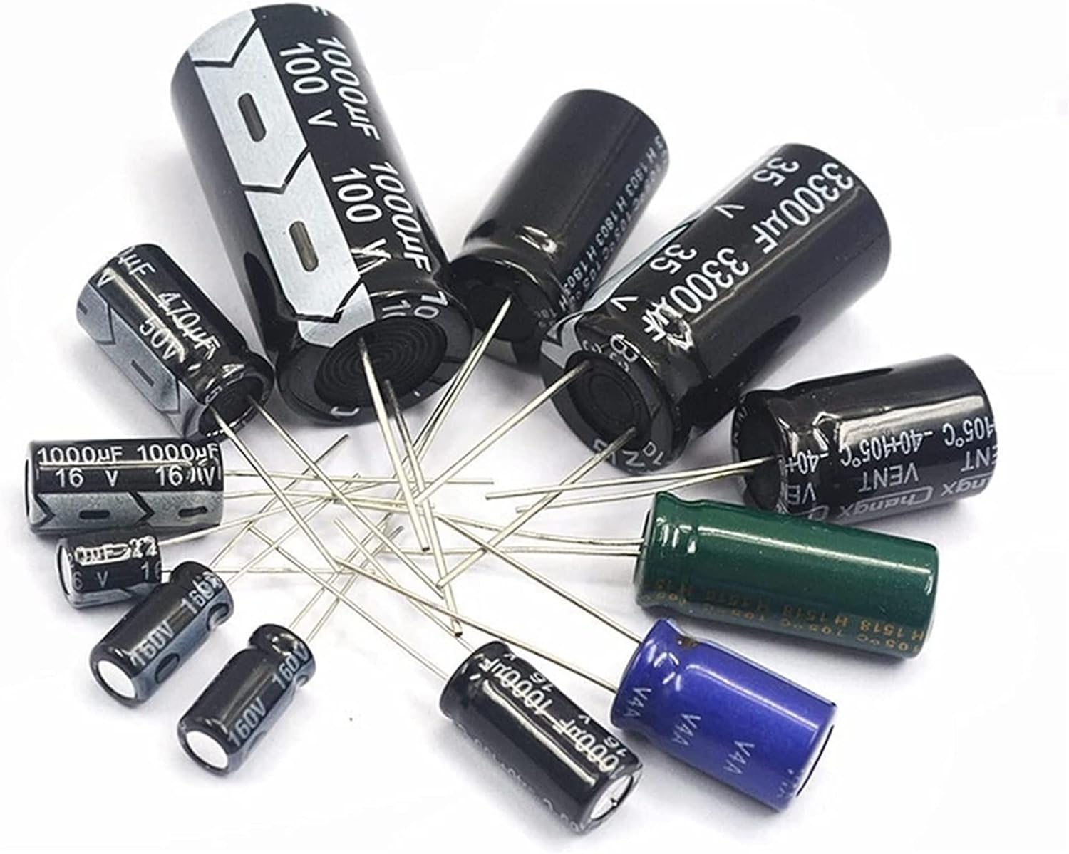 JCSIGFBI Switch Capacitor kit 2-50pcs 10V 16V 25V 35V 50V 63V 100V ...