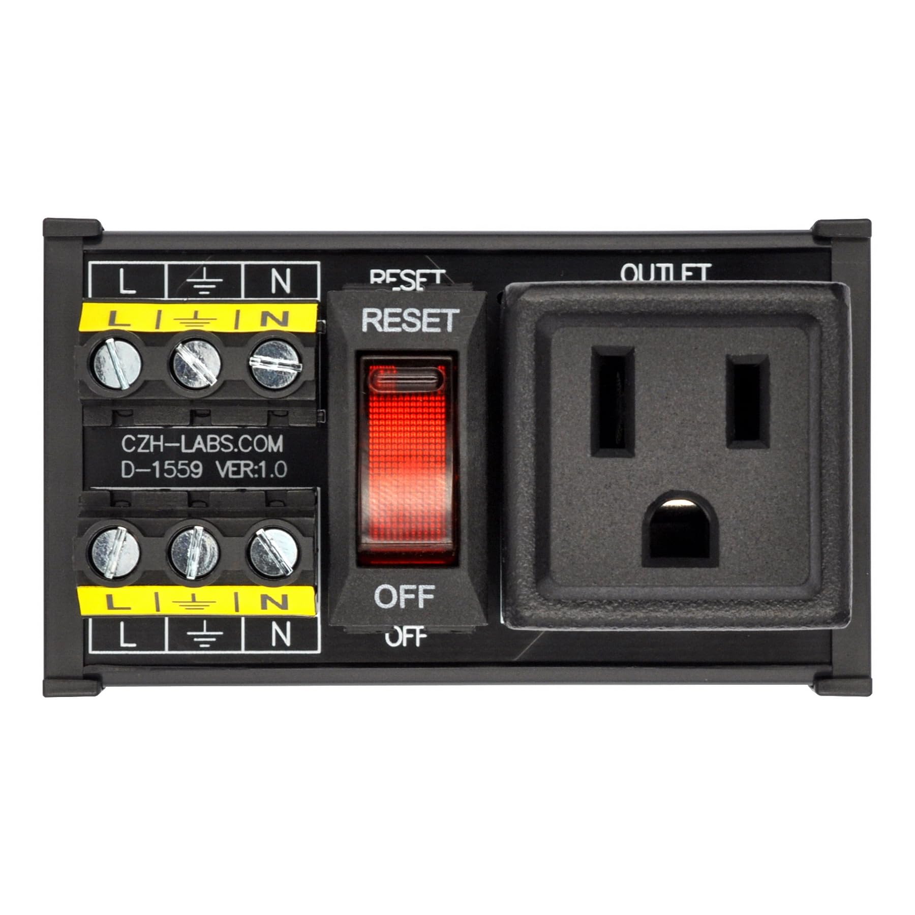 Snapklik.com : DIN Rail Mount AC 120V NEMA 5-15R Single Receptacle ...