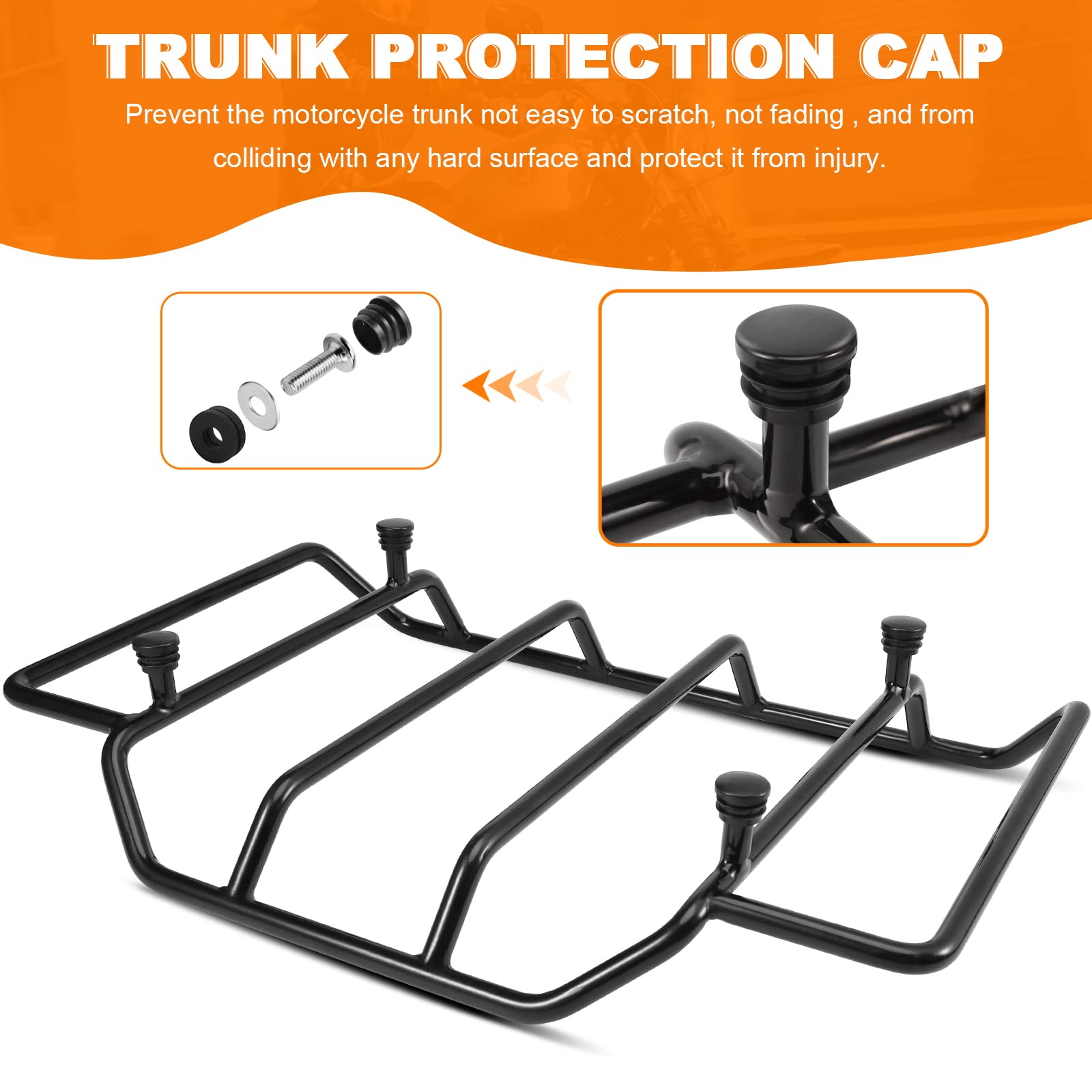 Snapklik.com : Eumti Motorcycles Air Wing Black Luggage Rack Carrier ...