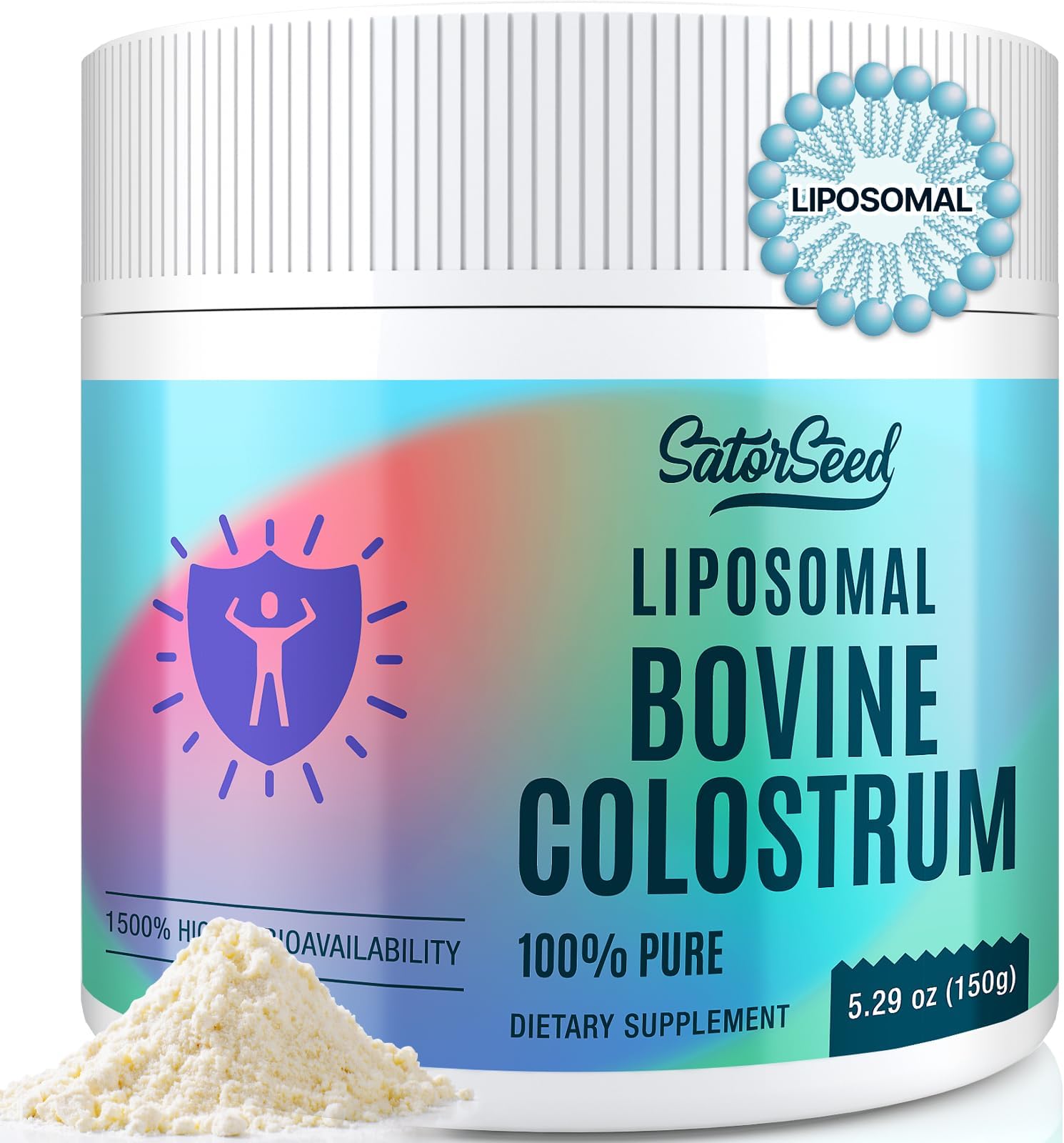 Amazon.com: Liposomal Bovine Colostrum Powder Supplement 2500mg – 100% ...