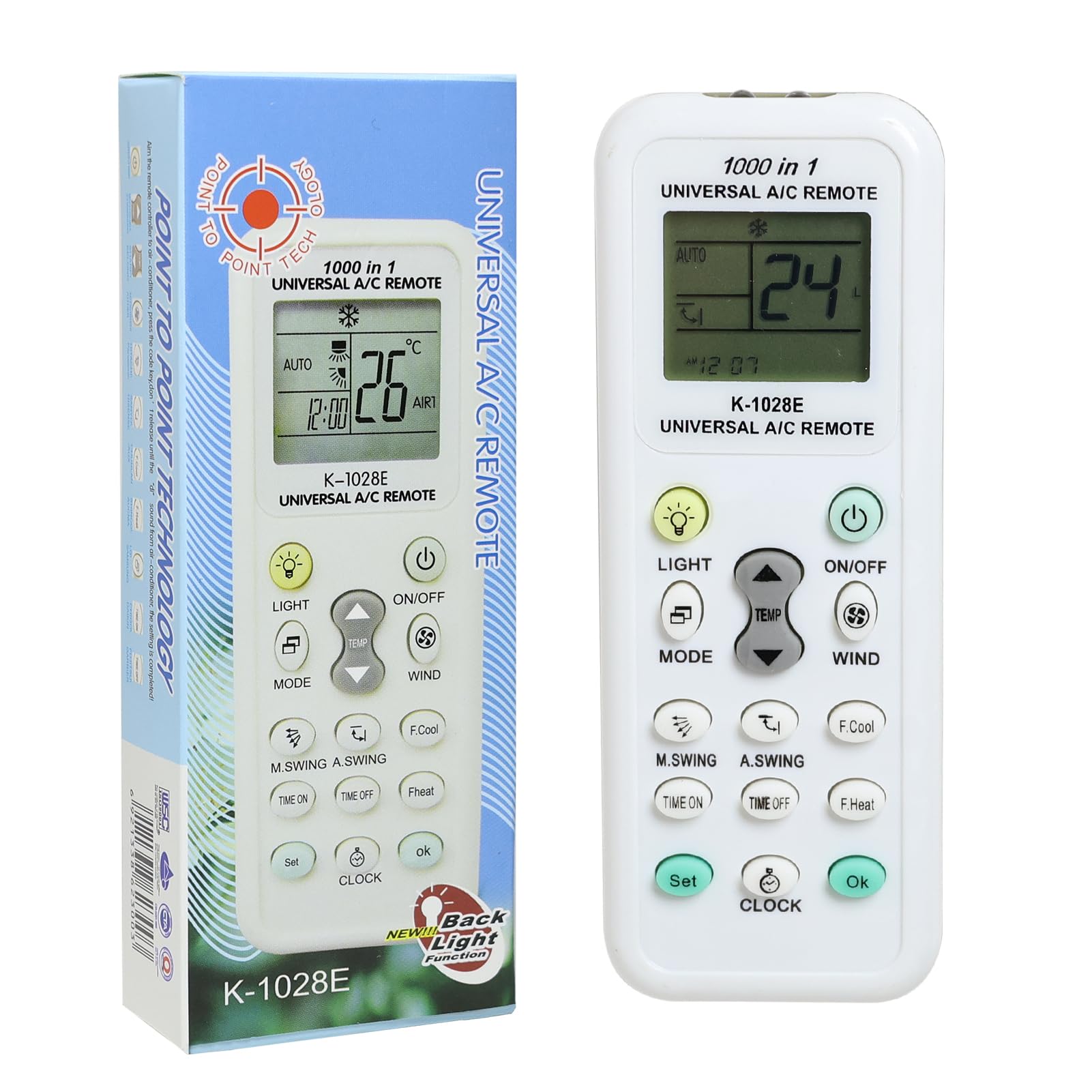 Universal Air Conditioner Remote Control with LED Display, 1000 in 1 A ...