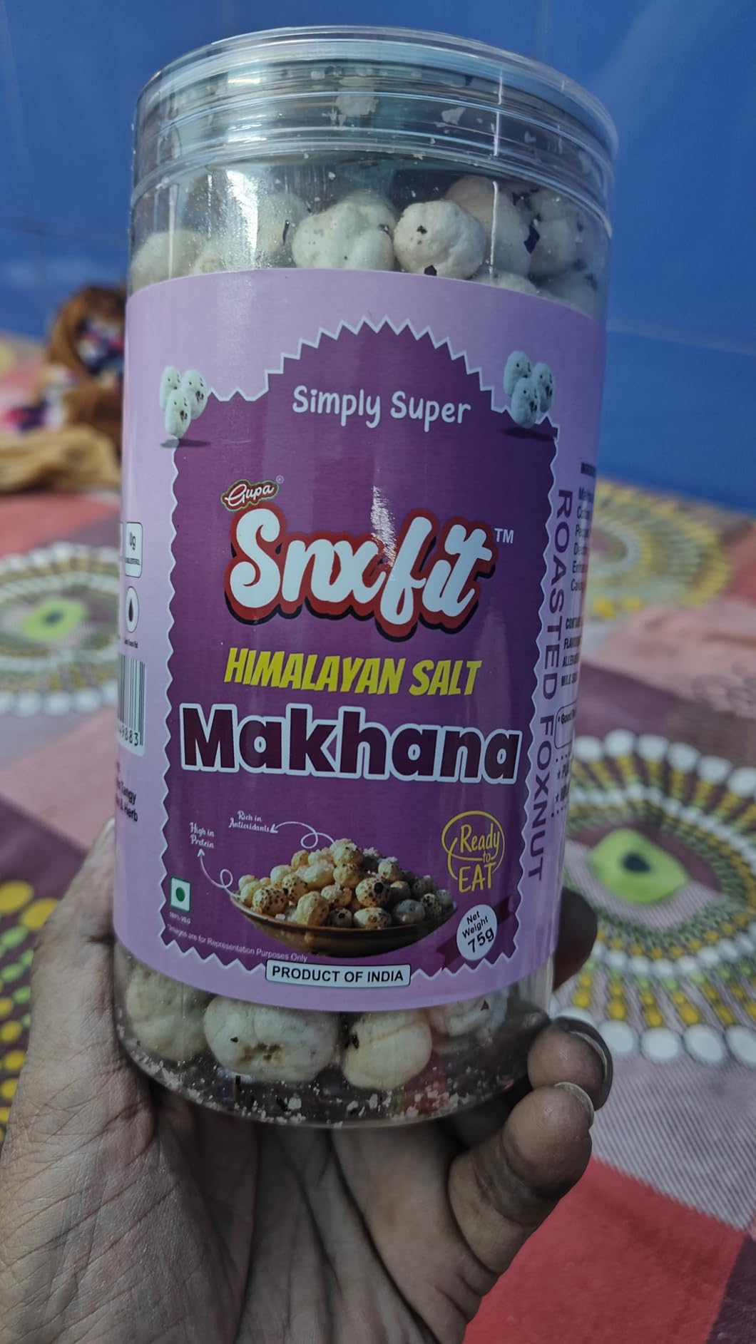 Snxfit Himalayan Salt Roasted Makhana | Crunchy Fox Nuts Snack ...