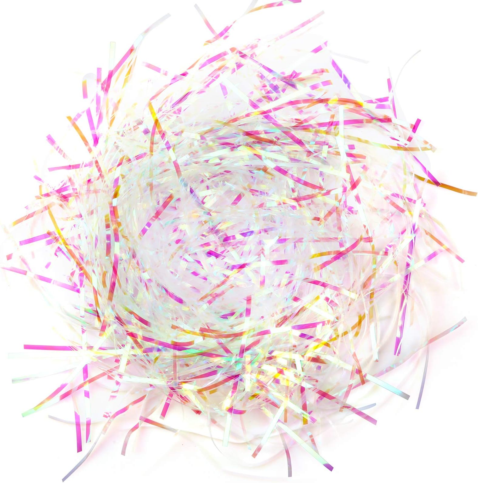 Amazon.com: 150 Grams / 5.3 Oz Sparkly Iridescent Film PP Hamper Shreds ...