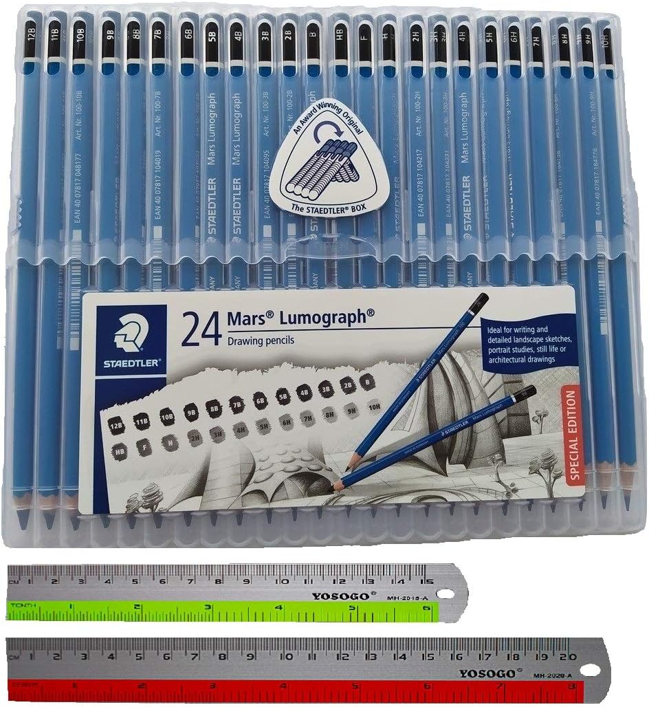 Amazon.com: Staedtler Mars Lumograph Drawing Pencils 24/Pkg
