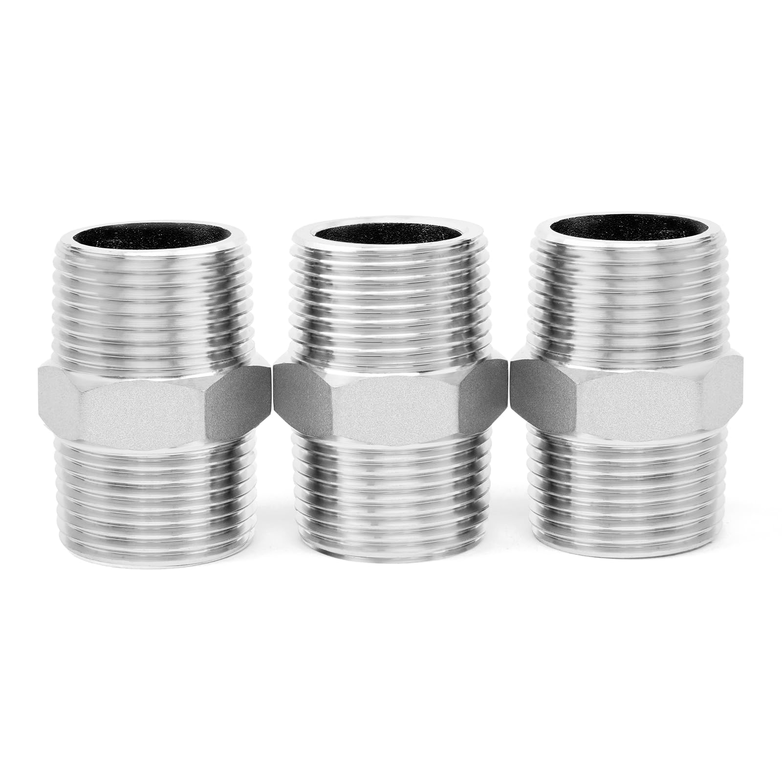 Snapklik.com : ChillWaves 304 Stainless Steel Pipe Fitting, Hex Nipple ...