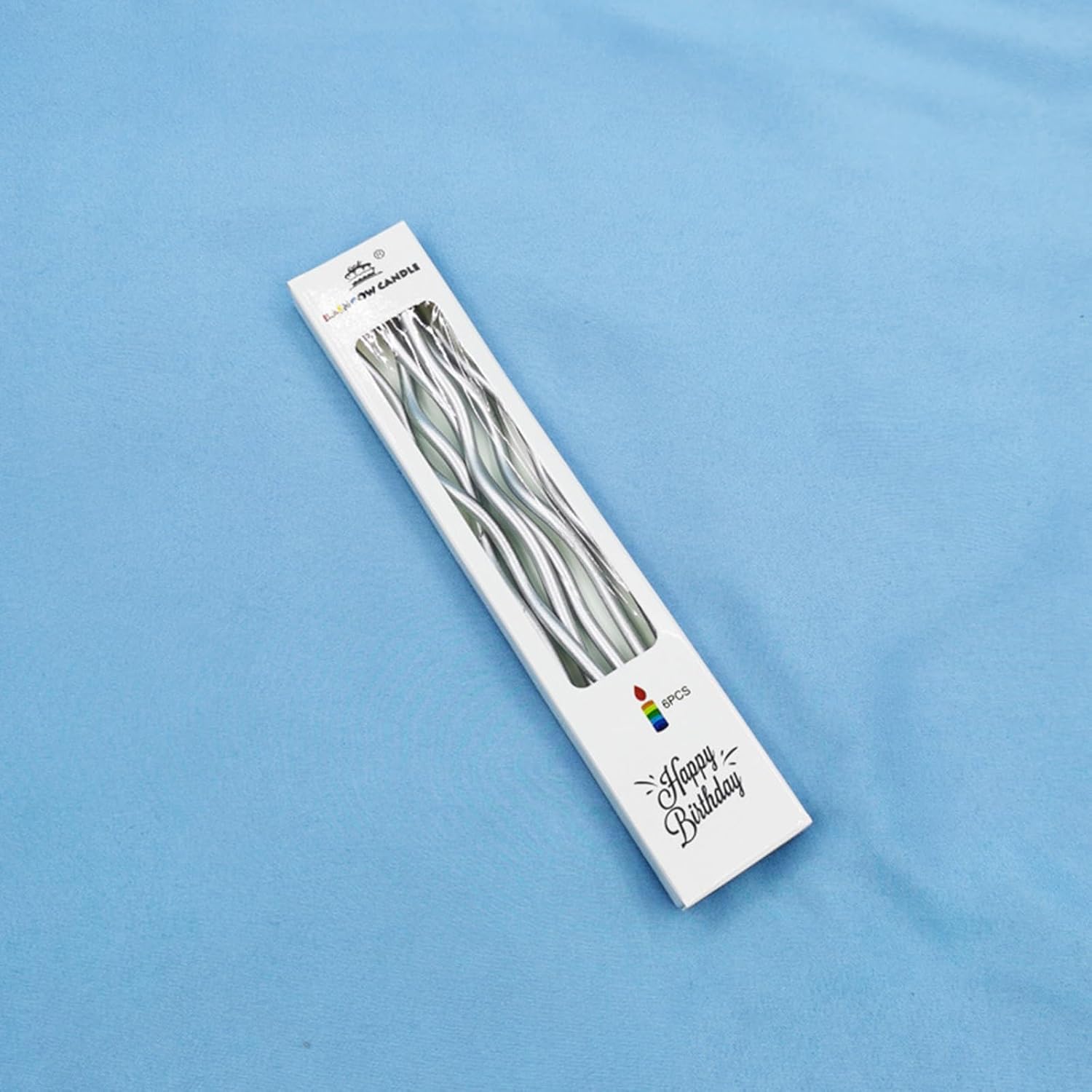 Amazon.com: Meokro 6Pcs/Box Threaded Candles Curved Cake Candle Long ...