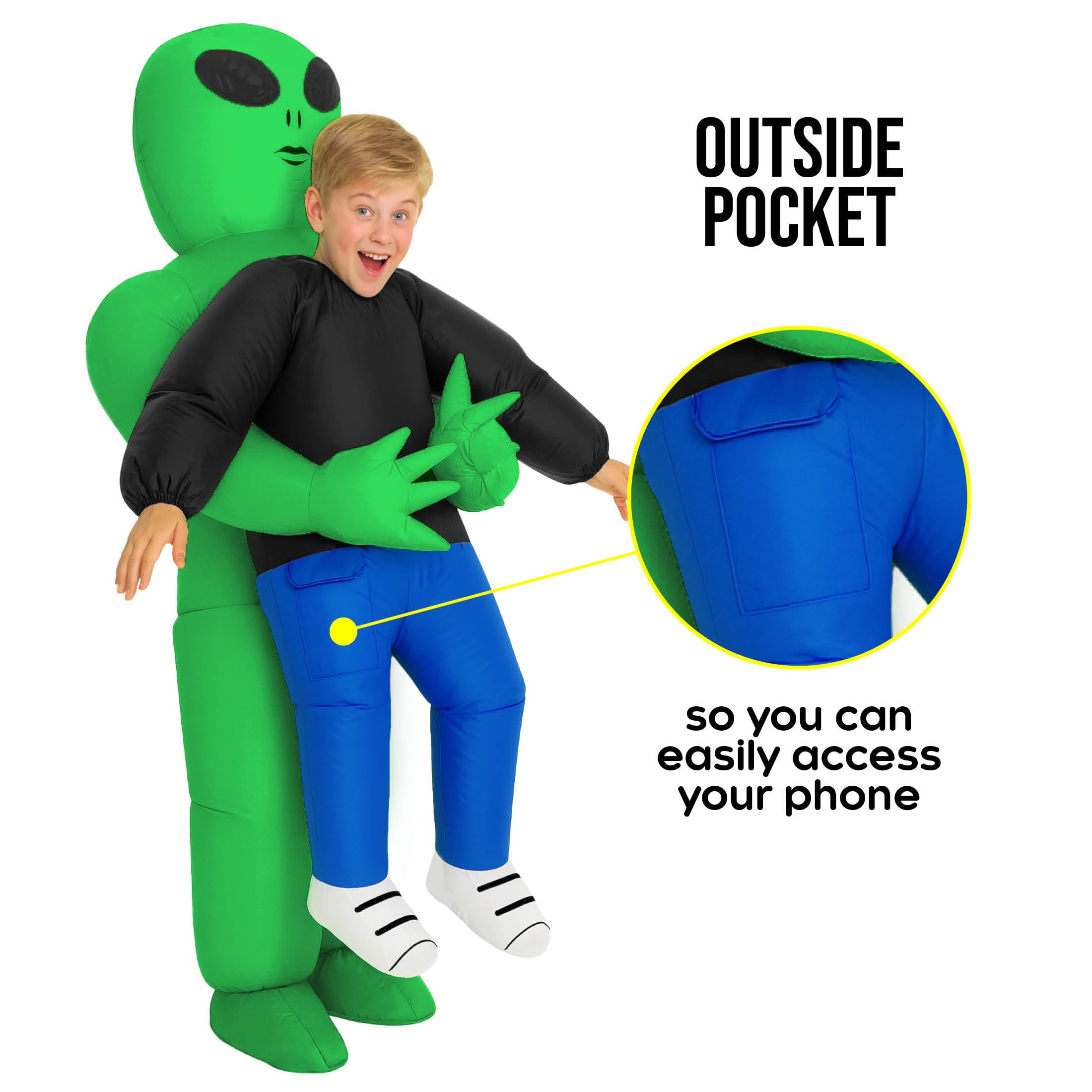 Snapklik.com : Kids Alien Costume, Blow Up Inflatable Alien Costumes ...
