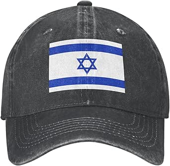 Amazon.com: Israel Flag Baseball Cap Cowboy Hat Adjustable Washable ...