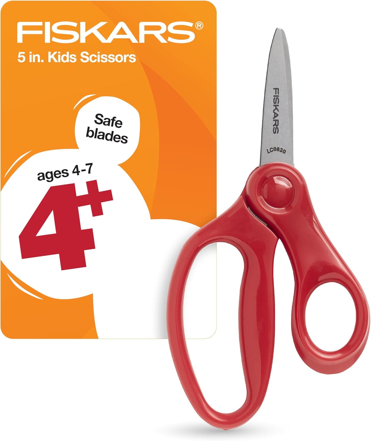 Amazon.com: Fiskars 5" Pointed-Tip Scissors for Kids Ages 4-7, Scissors ...