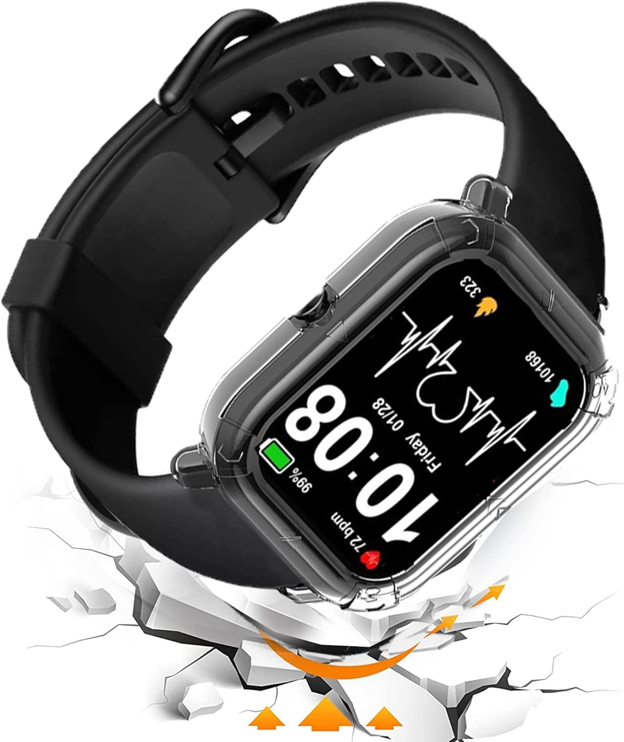 Lamshaw Silicone TPU Protective Case for ID207 Mini Smart Watch ...