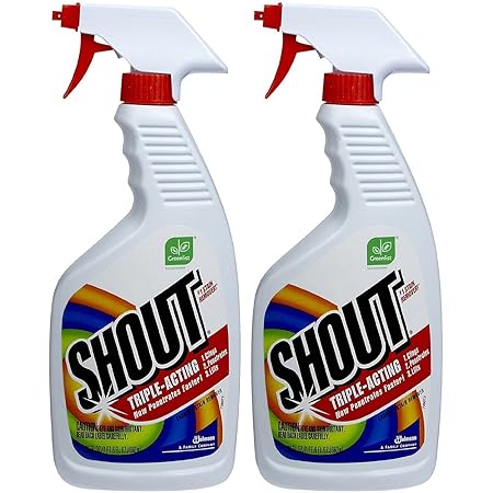 Shout Triple-Acting Laundry Stain Remover Spray Bottle for Everyday ...