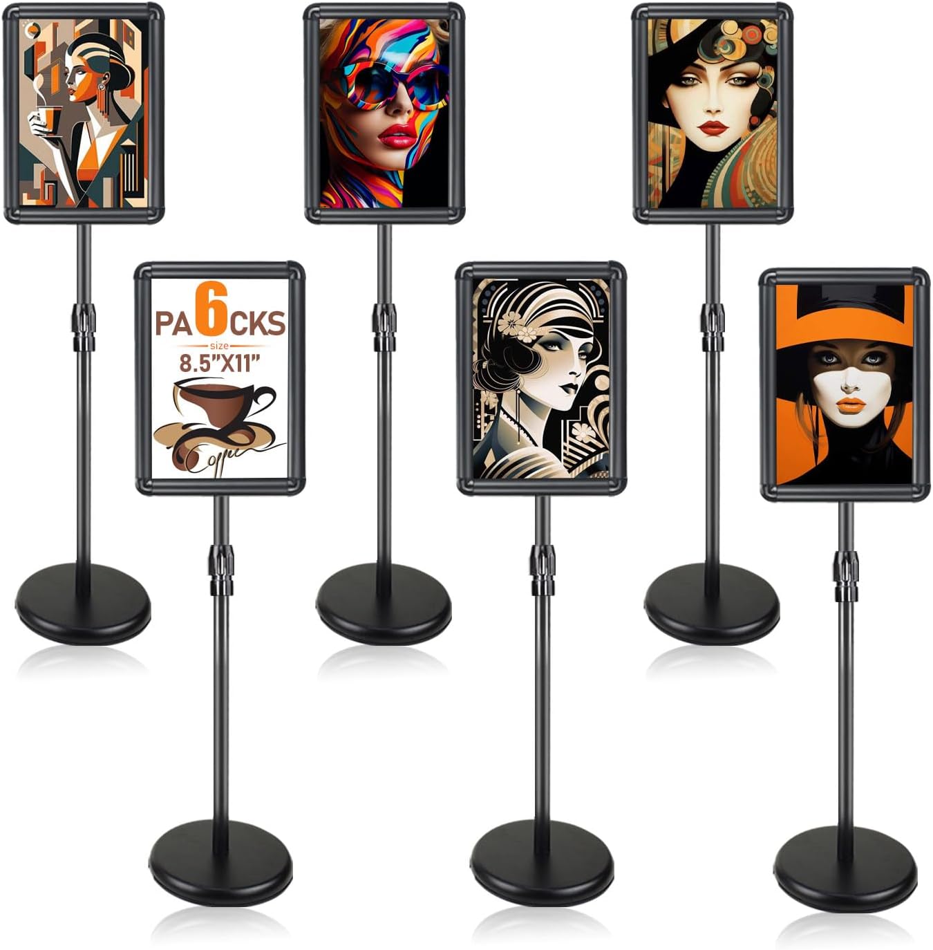 Amazon.com : AceShow Adjustable Sign Holder, 8.5x11 inch Poster Stand ...