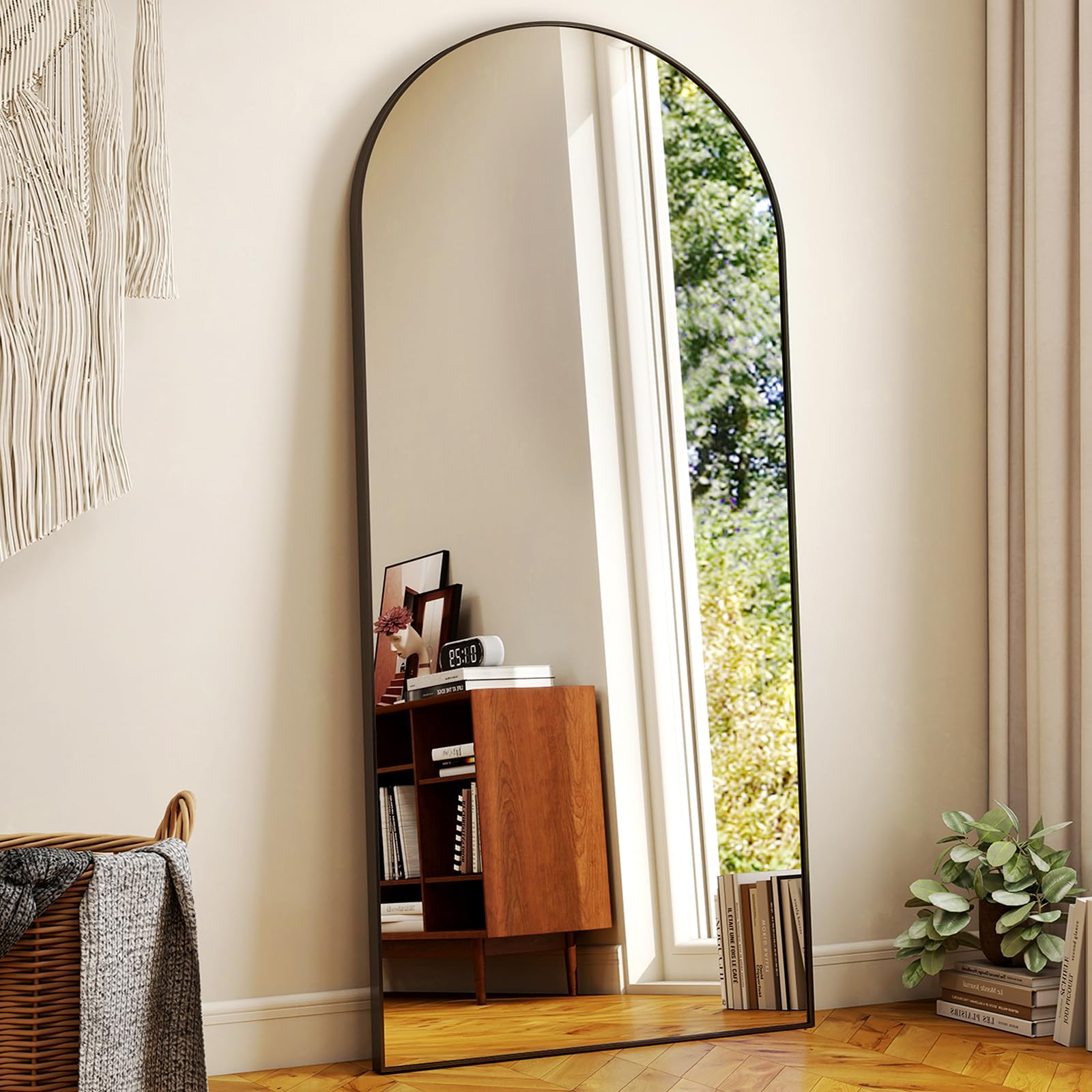 Amazon.com: Dolonm Arched Full Length Mirror with Stand, 71"x32 ...