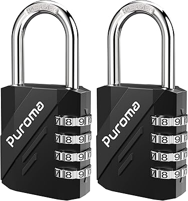 Amazon.com: Puroma 2 Pack Combination Locks Outdoor Waterproof Padlock ...