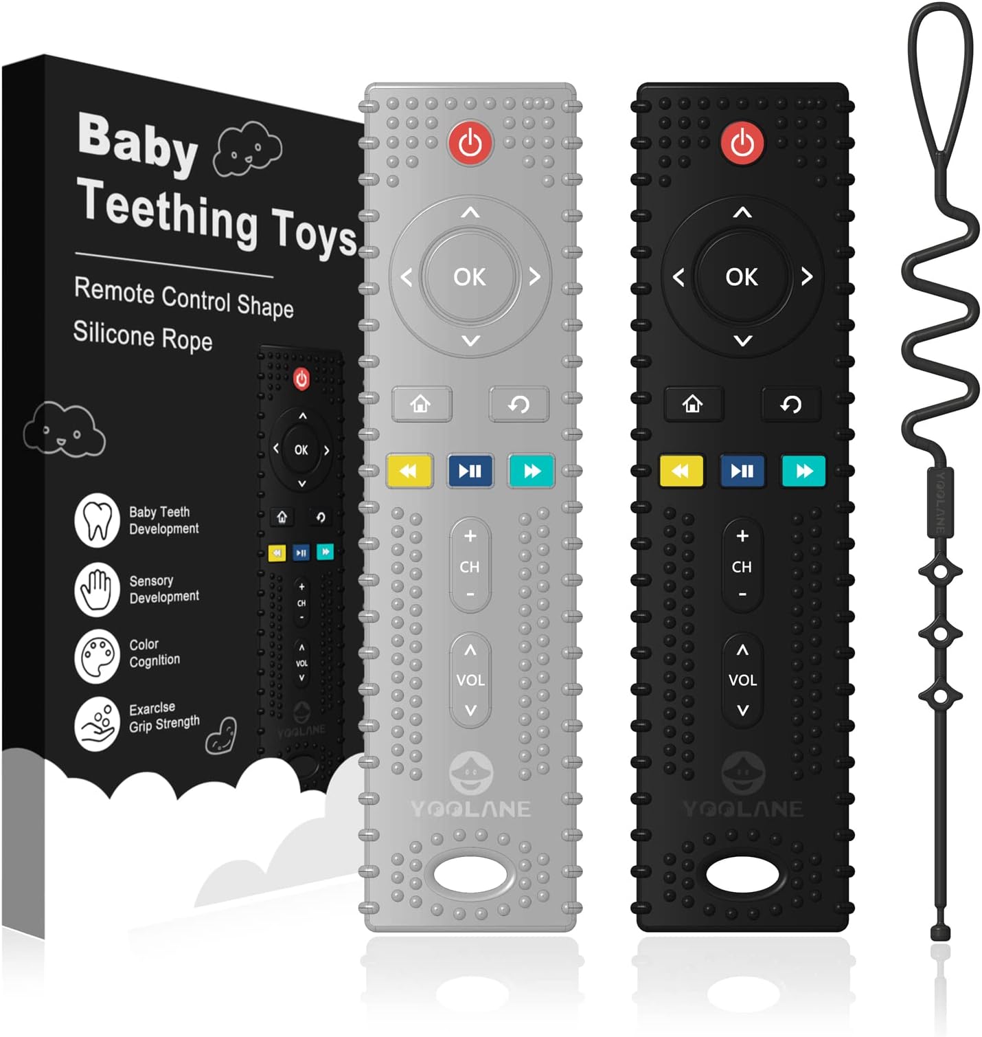 Amazon.com : BEBECAN Silicone Baby Remote Teether - The Perfect Distraction Remote Control Toy ...
