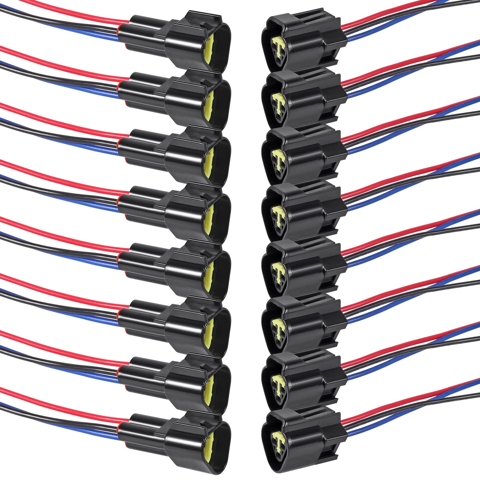 Snapklik.com : 8Kits 3 Pin Car Connector Waterproof, 16 AWG 3 Wire ...