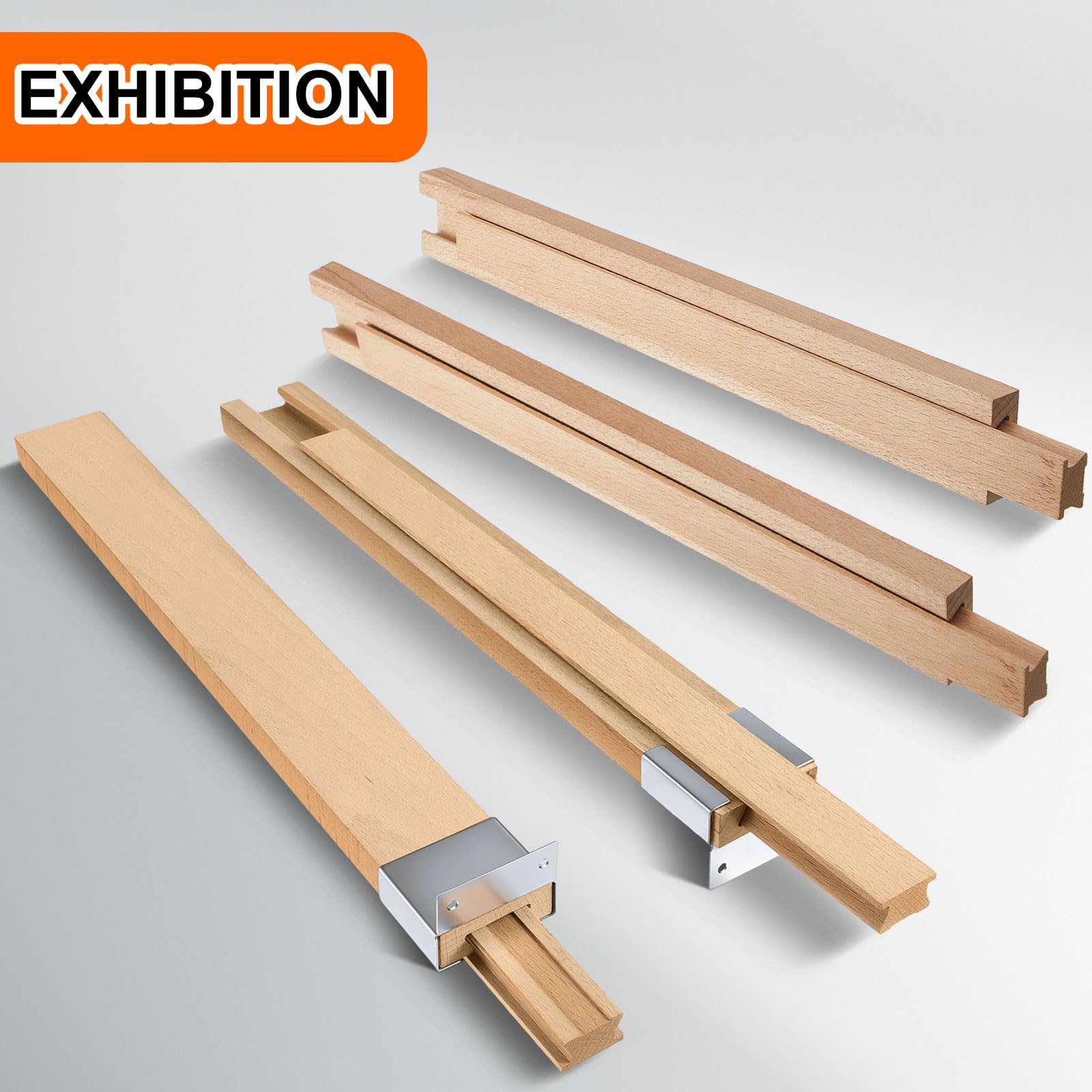 Snapklik.com : Maitys 4 Pcs Wooden Drawer Slides Bottom Mount Classic ...