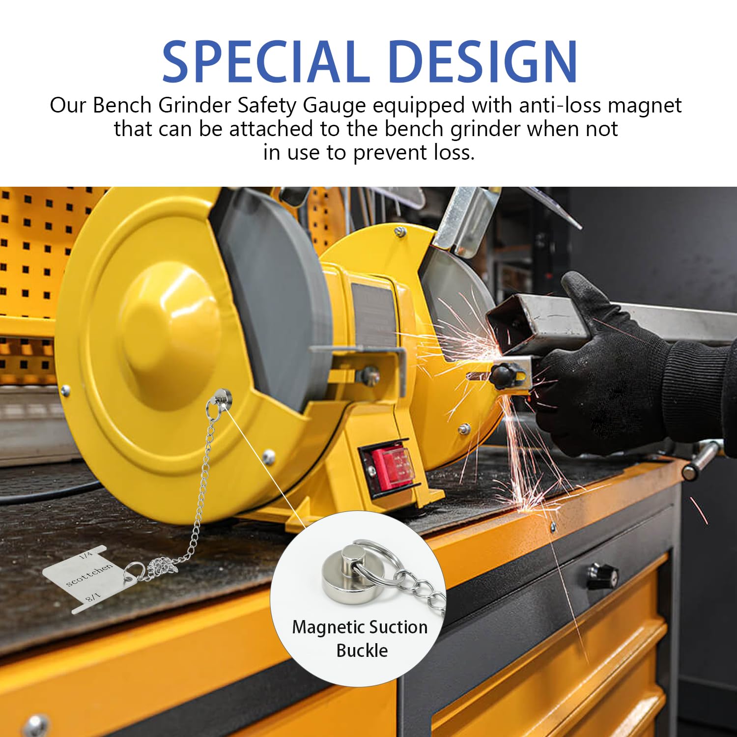 Snapklik.com : SCOTTCHEN Bench Grinder Safety Gauge, Stainless Steels ...
