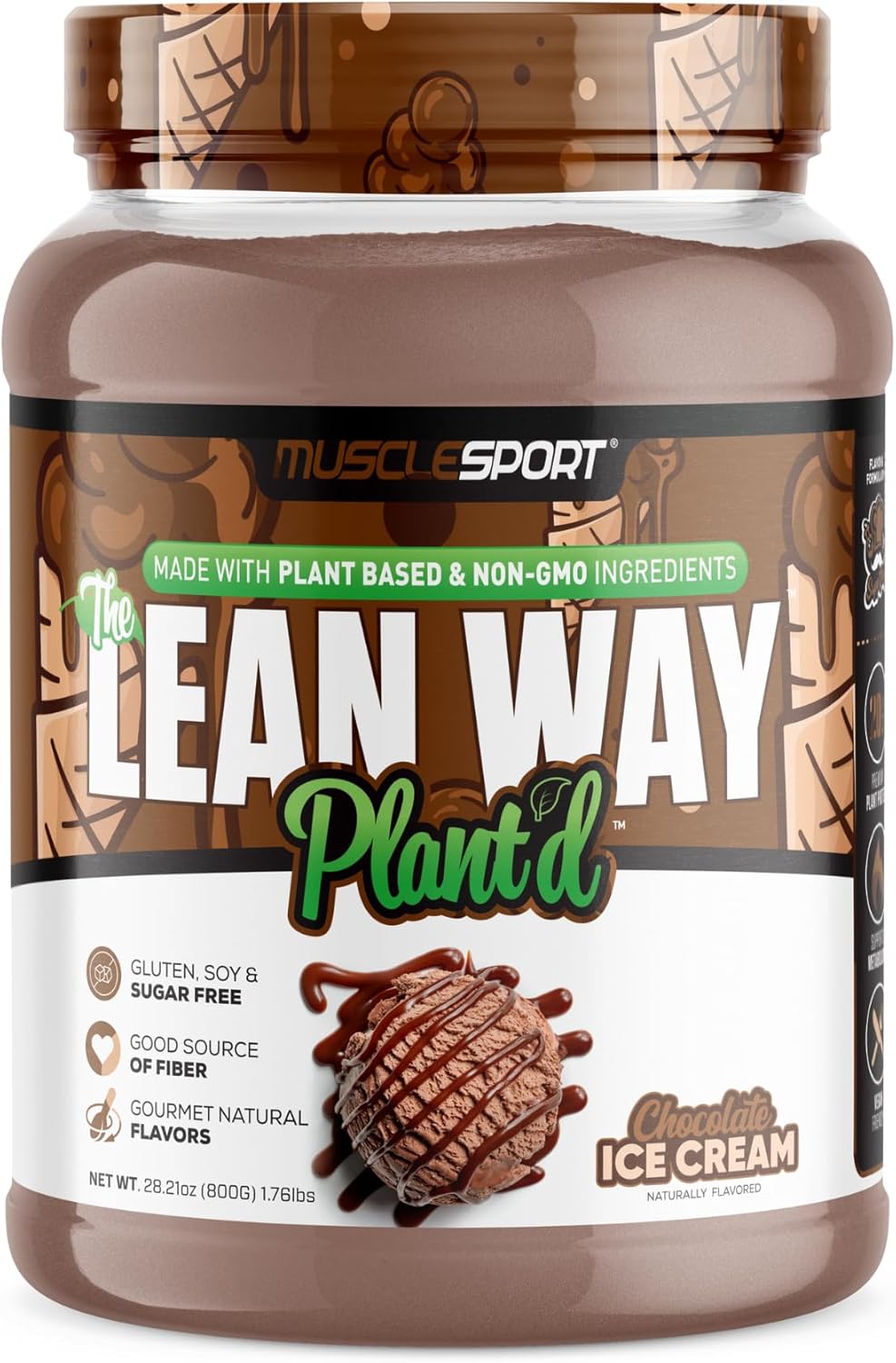 Amazon.com: Musclesport Lean Way Plant Protein - Pea Protein and Brown ...