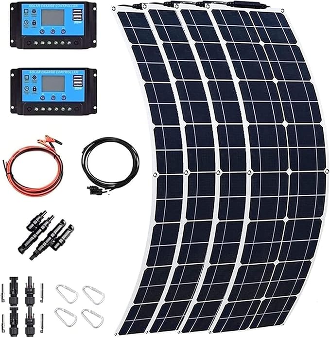 GEHPYYDS 400W 600W 800W 1200W Flexible Solar Panel System Kit ...