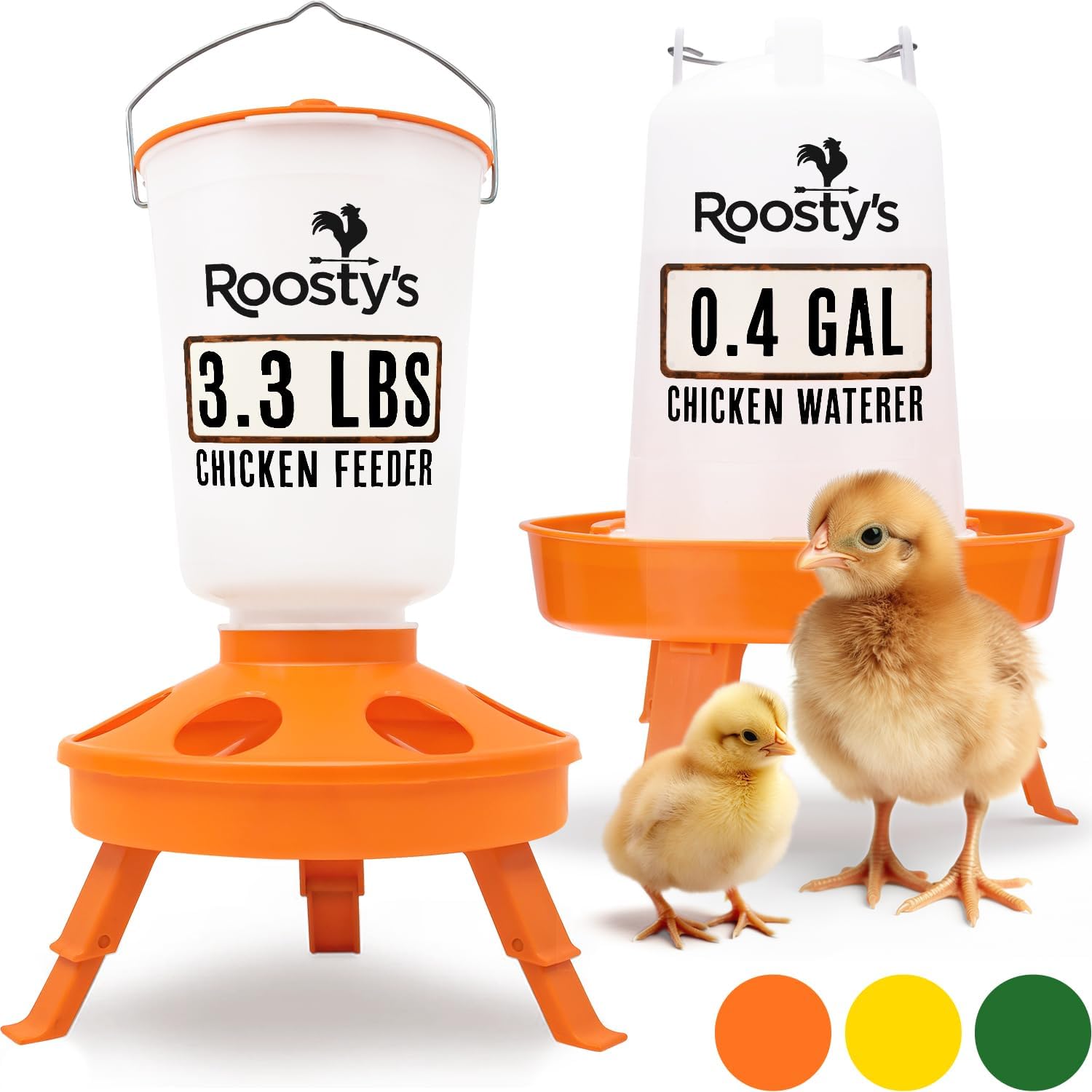 Amazon.com: Roosty's - Top Fill 1.5KG Chick Feeder and 1.5L Chick ...
