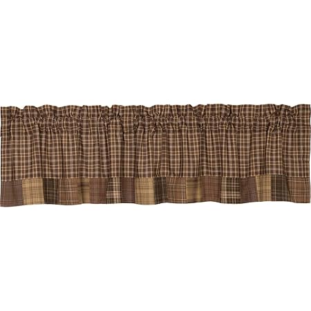 Amazon.com: VHC Brands Beckham Patchwork Valance 16x60 Country Rustic ...