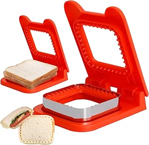 2 Pack Sandwich Maker,BPA Free Sandwich Cutters for Kids Lunch ...