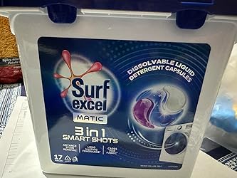 Surf Excel 3-in-1 Smart Shots Liquid Detergent For Front Load & Top ...
