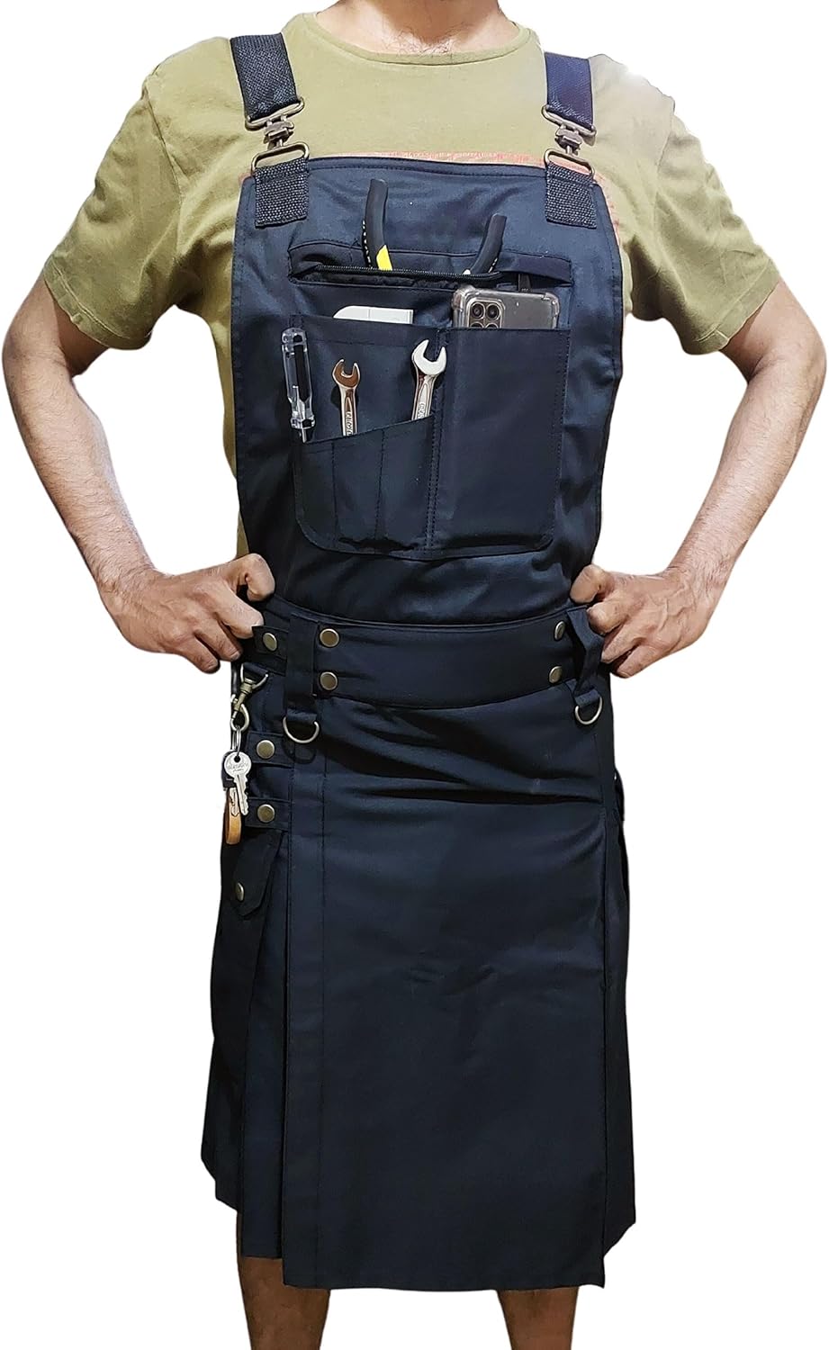 TRUESAGA - Men's Utility Overkilt Black 16Oz Heavy PC Fabric (34 Waist ...