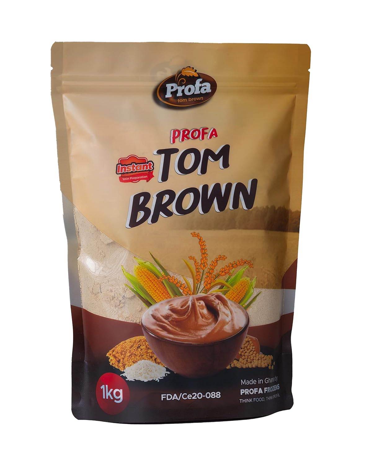 Amazon.com: PROFA TOM BROWN - INSTANT CEREAL - PORRIDGE -ROASTED CORN ...