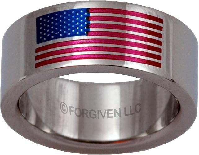Amazon.com: Patriotic United States of America Flag Ring Size 7 ...