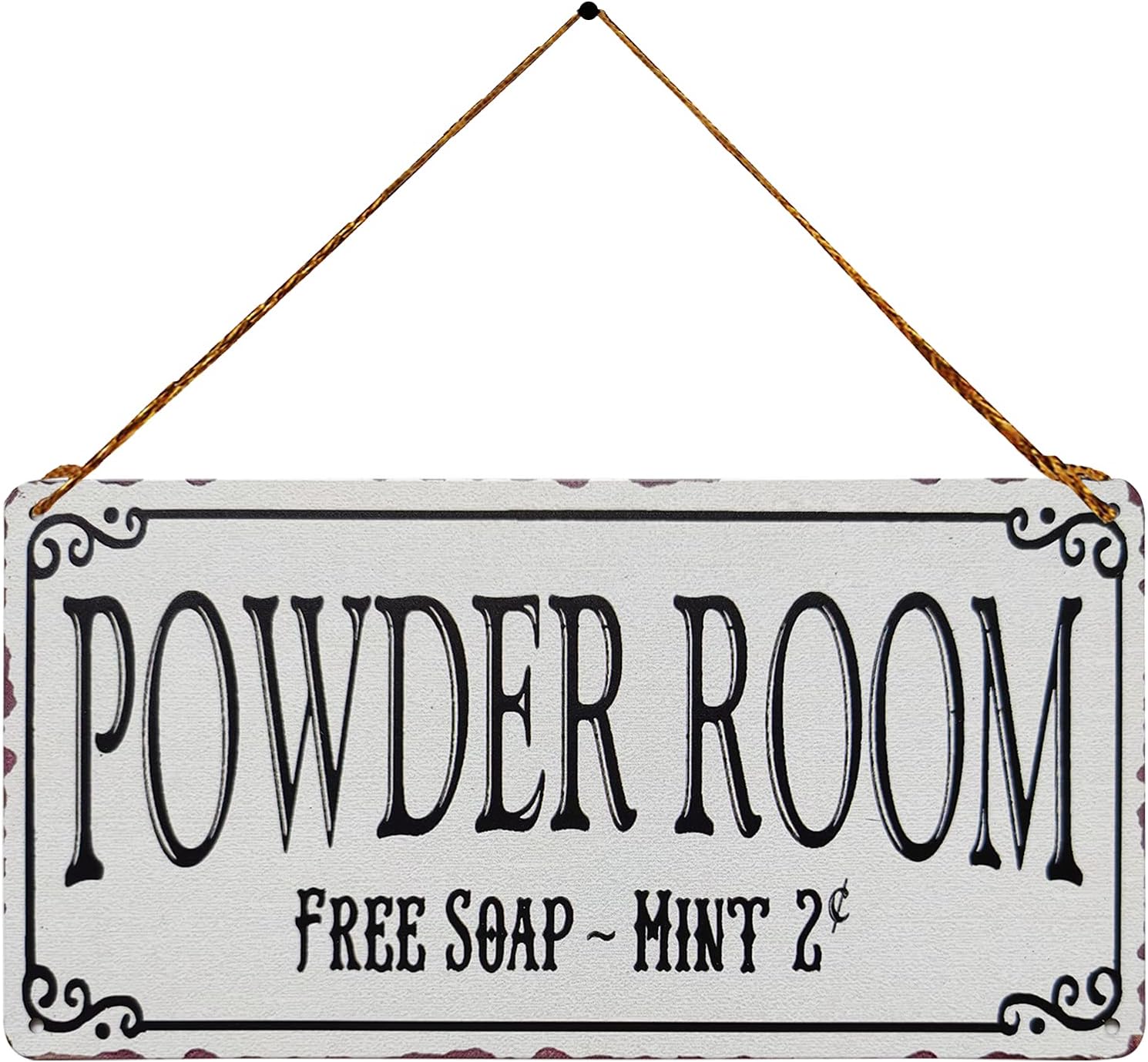 Amazon.com : Home Decor Signs Powder Room Rustic Wooden Wall Art Signs ...