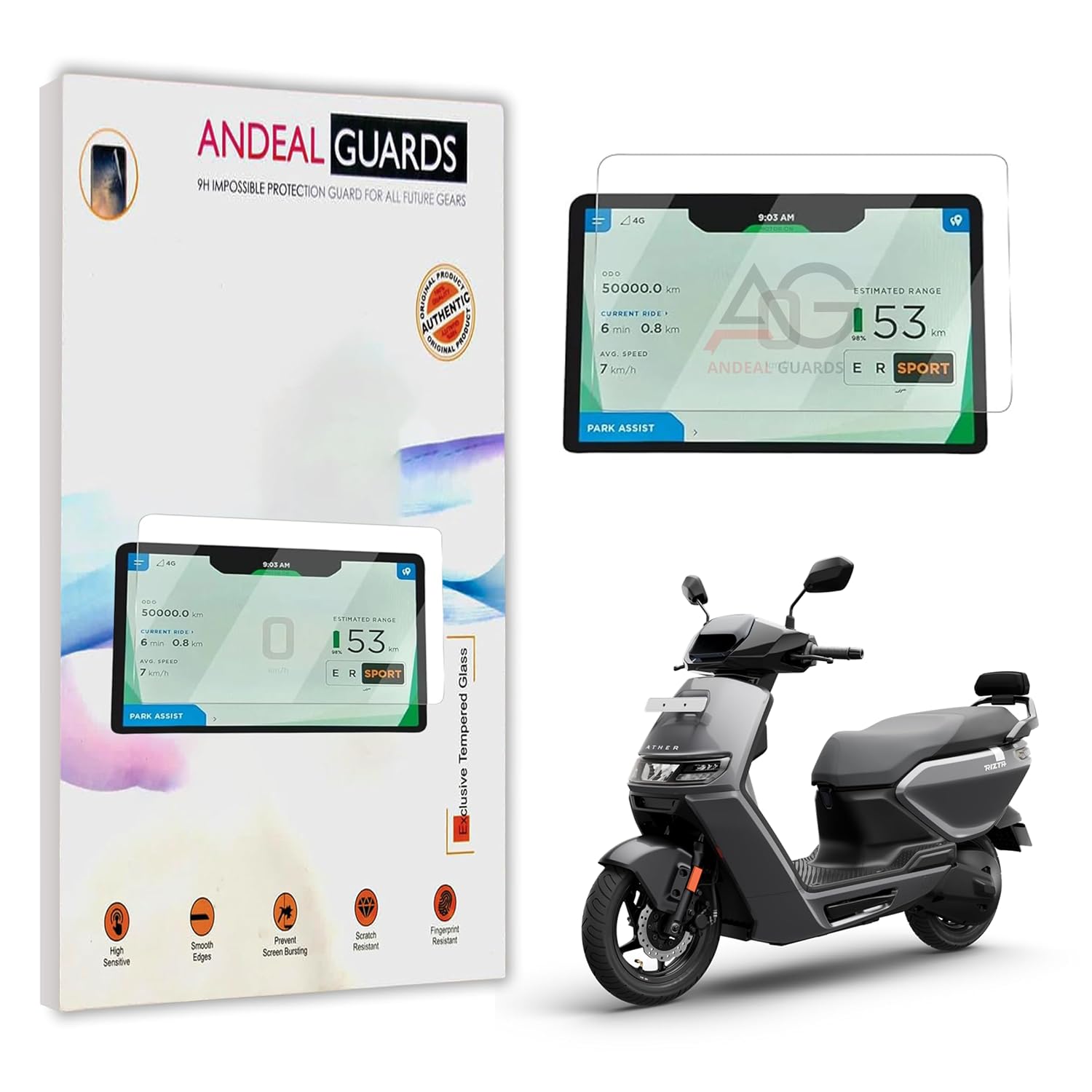 ANDEAL Digital Meter Screen Guard For ATHER RIZTA EV Scooter |7 Inch ...