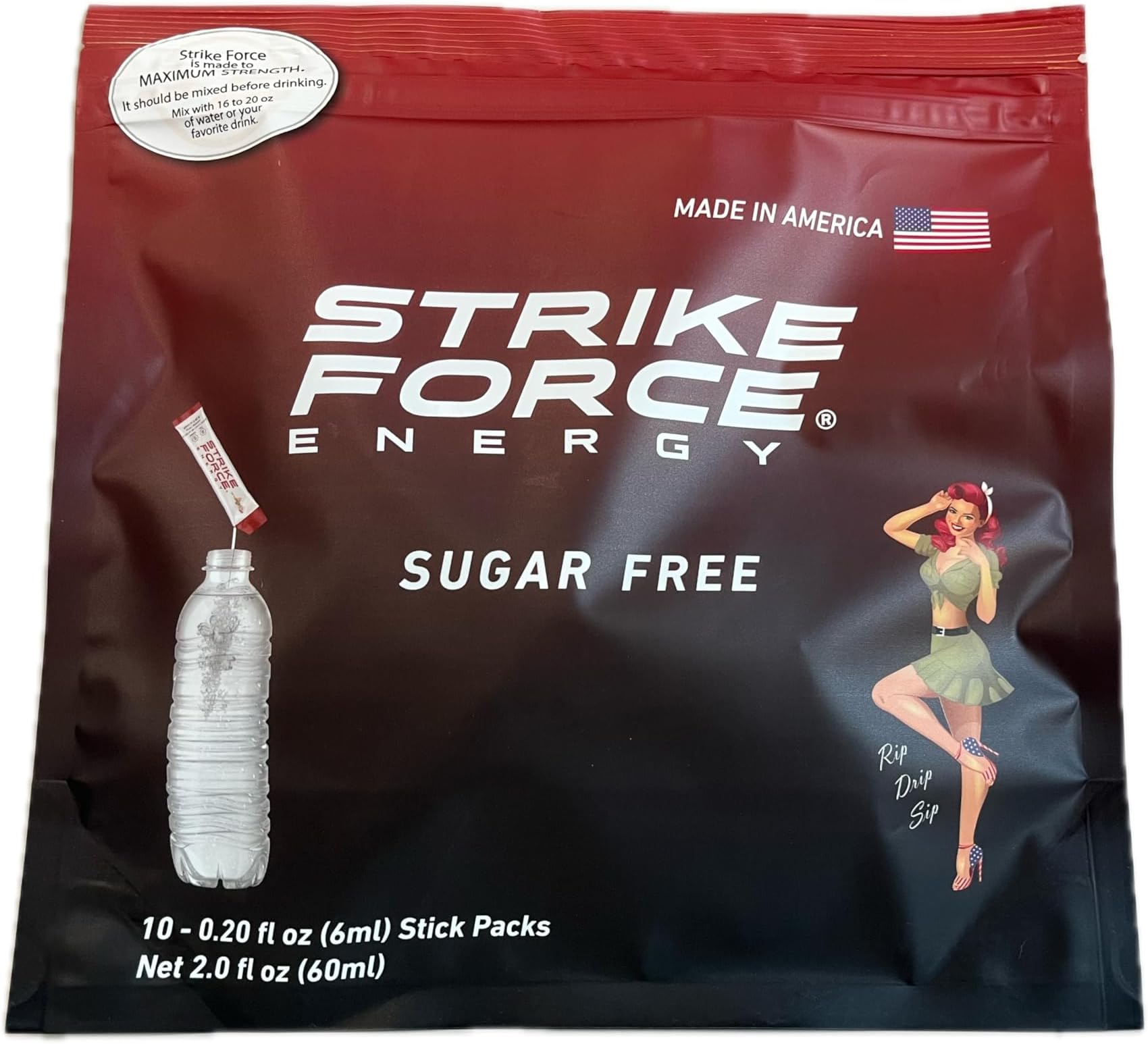Amazon.com : Strike Force Energy Drink Mix - Original Flavor - 10 Count ...