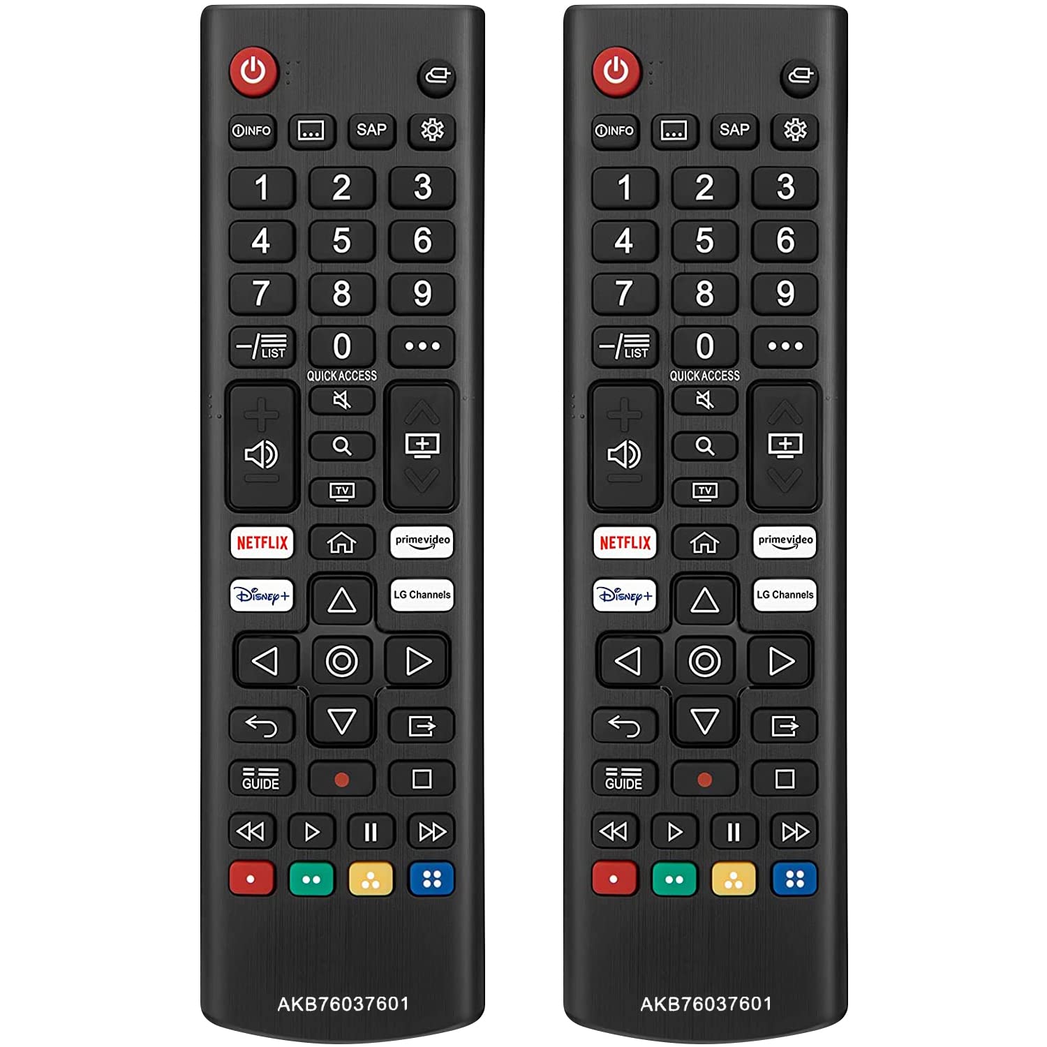 Snapklik.com : (Pack Of 2) 2022 New AKB 76037601 For LG TV Remote,for ...