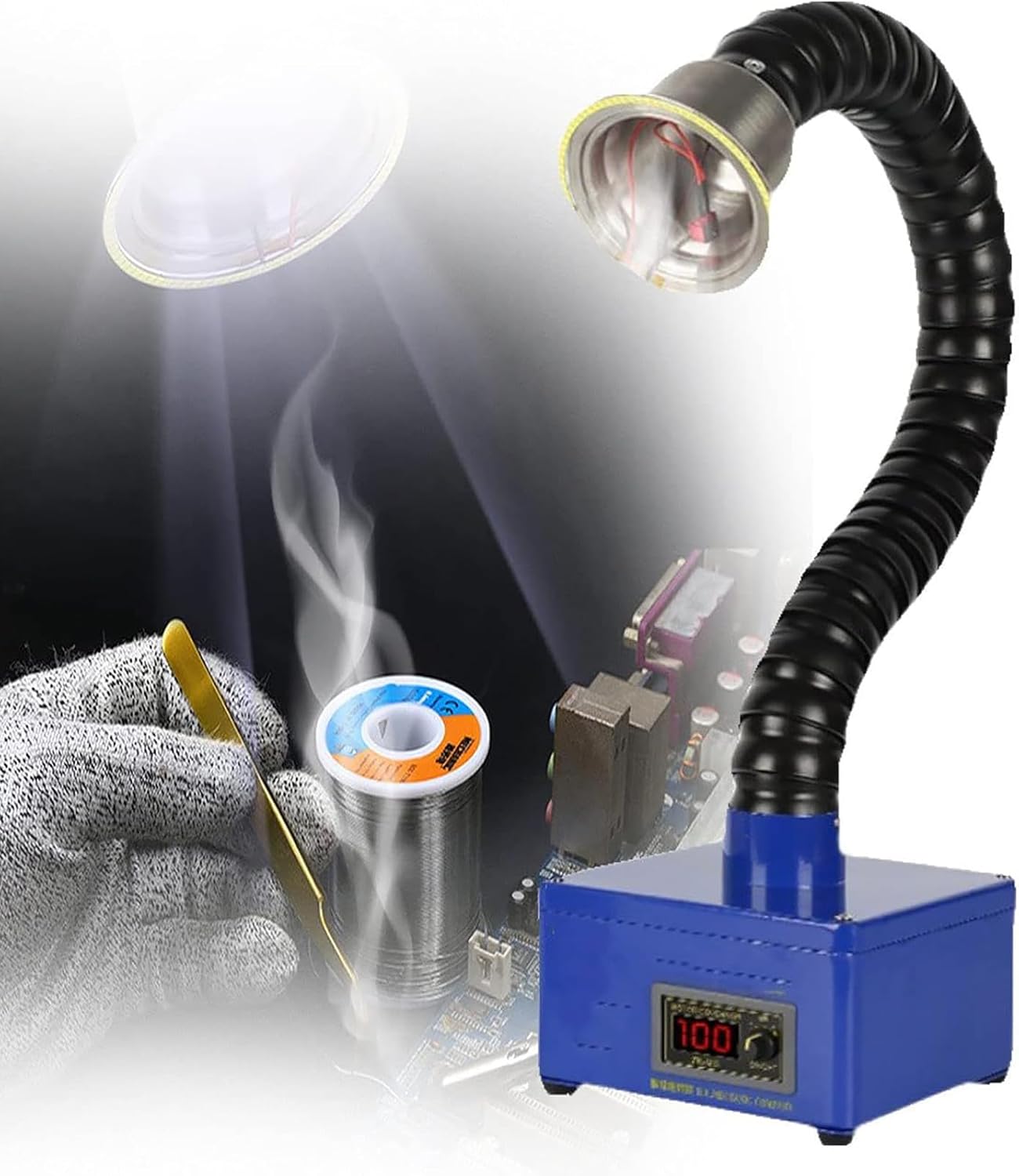 HSRG Fume and Smoke Extractors, Soldering Fan Fume Extractor, 150W Dust ...