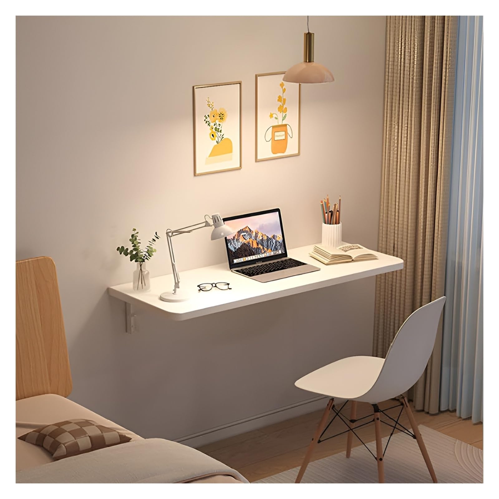 PQPQLI Folding Wall Table Wall Desk, Space Saving Wall Mounted Folding ...